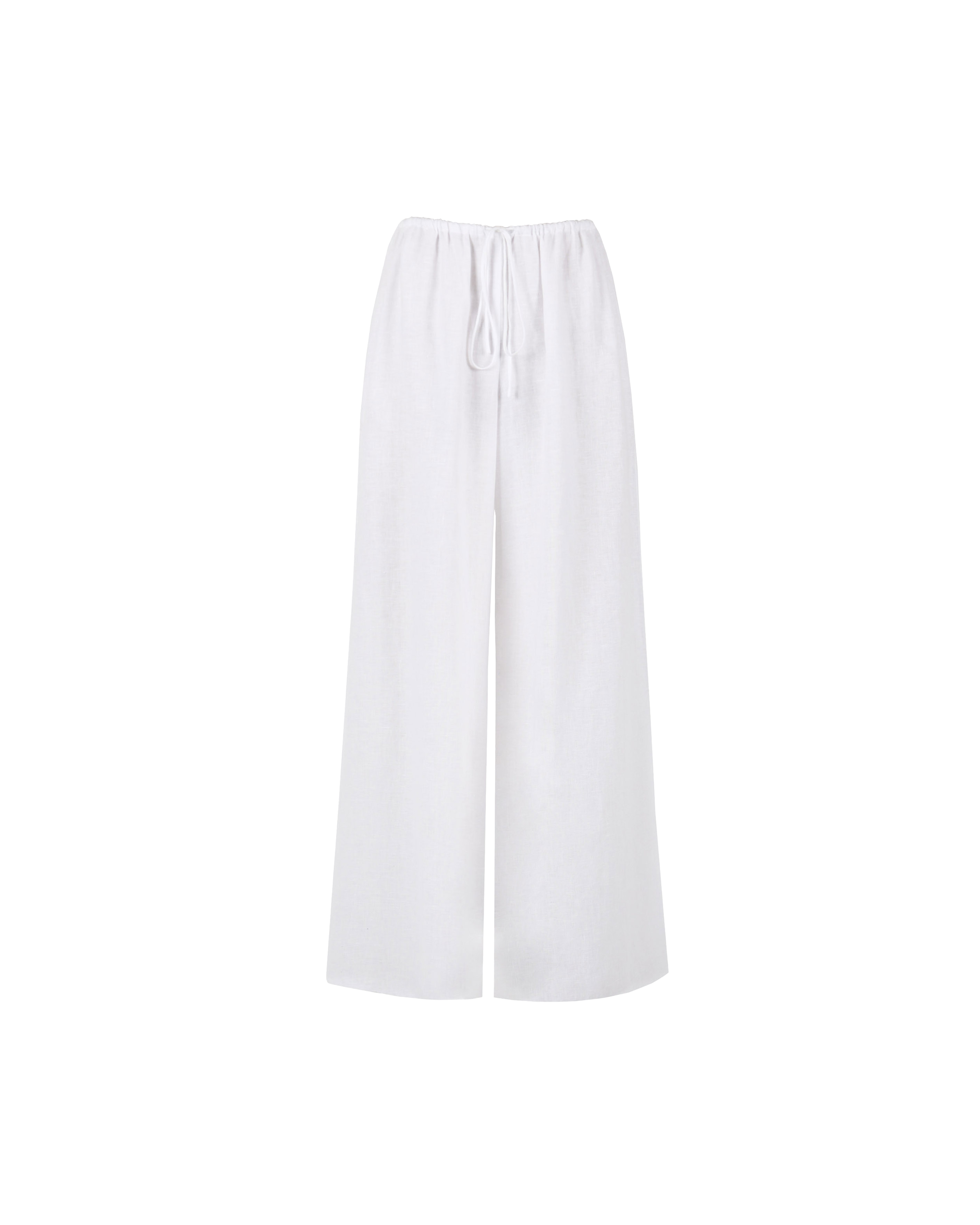 ANDIE LINEN PANT WHITE | RUBY