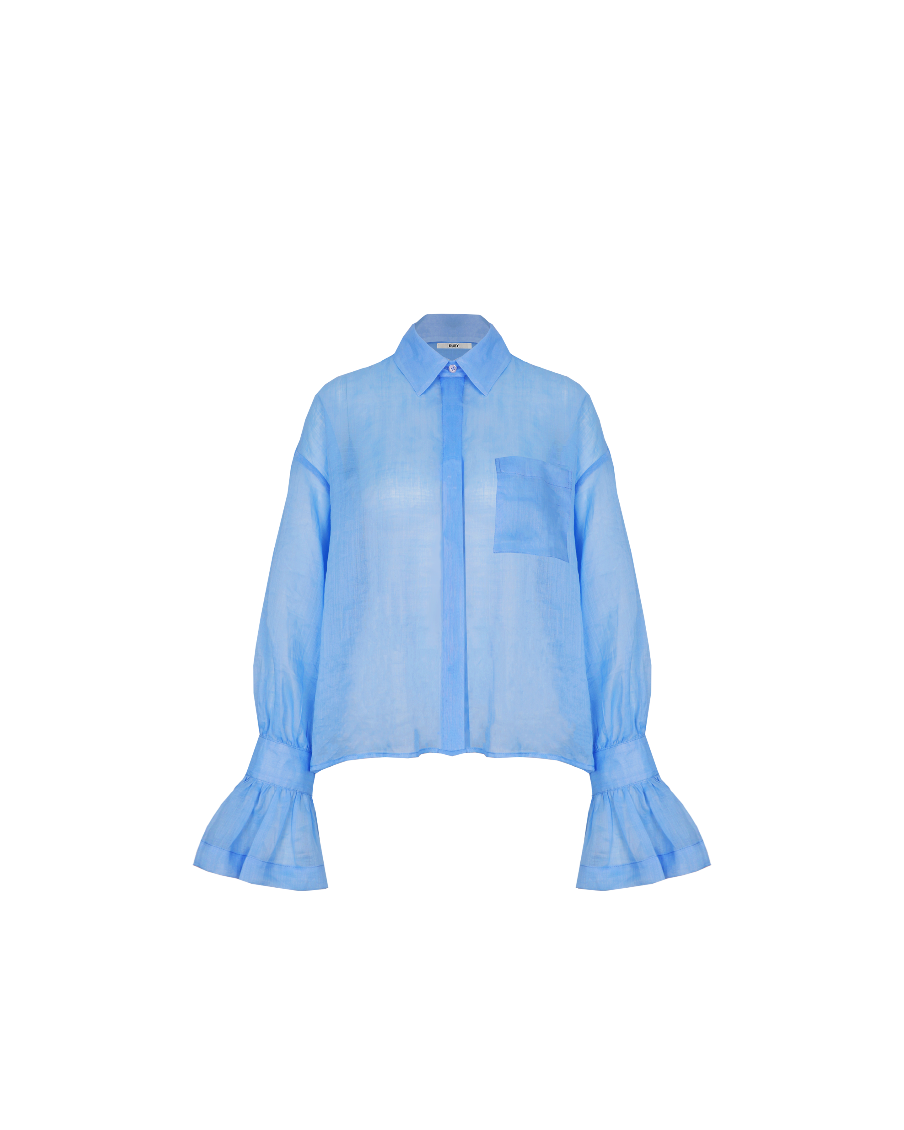 COMET SHEER SHIRT OCEAN | RUBY