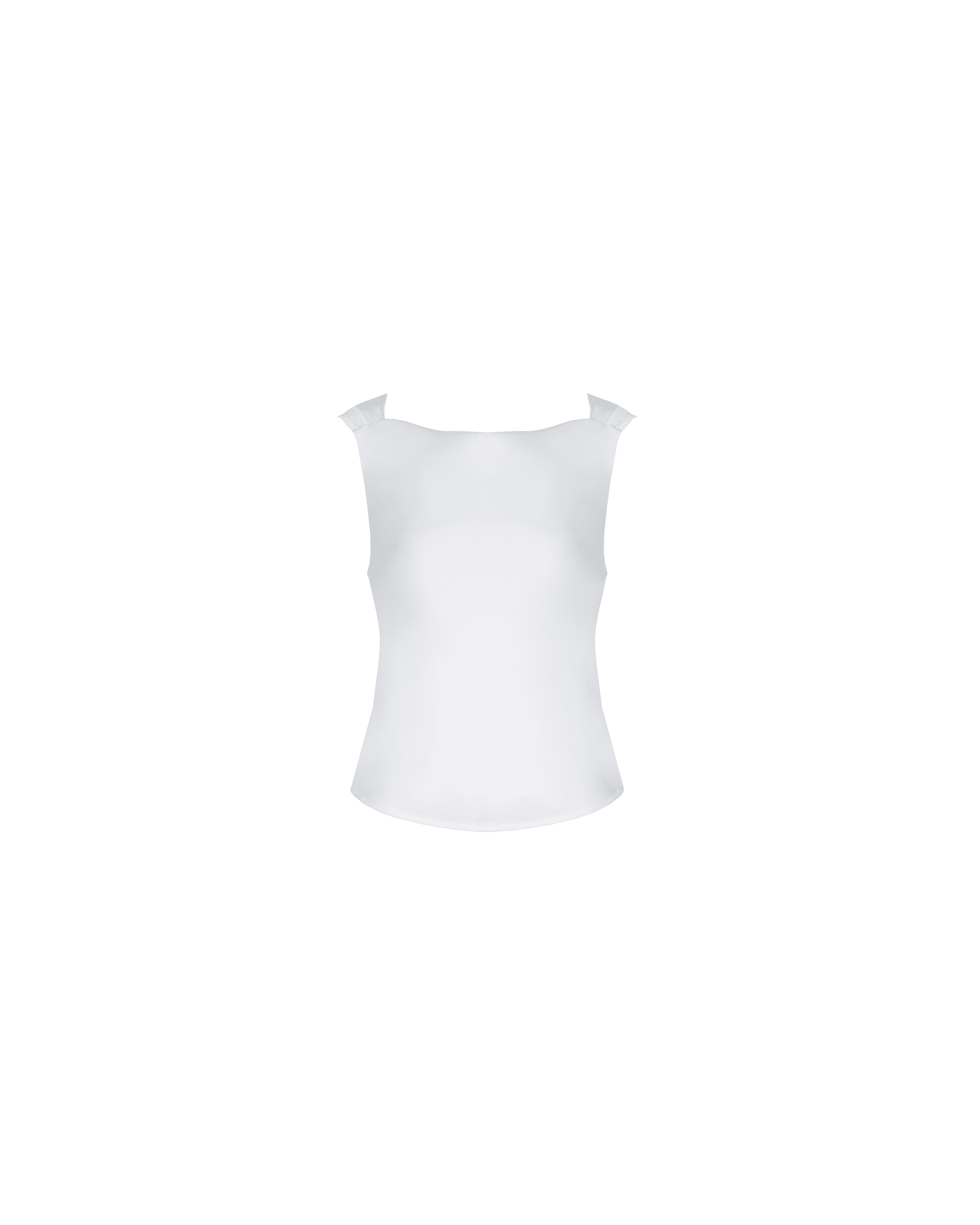 FIREBIRD COWL SLEEVELESS TOP IVORY | RUBY