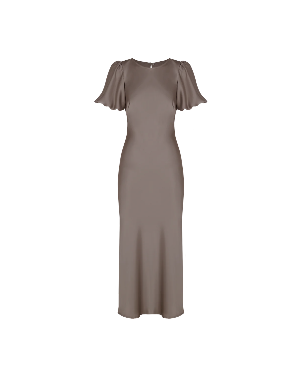 KENDALL SATIN DRESS CHARCOAL | RUBY