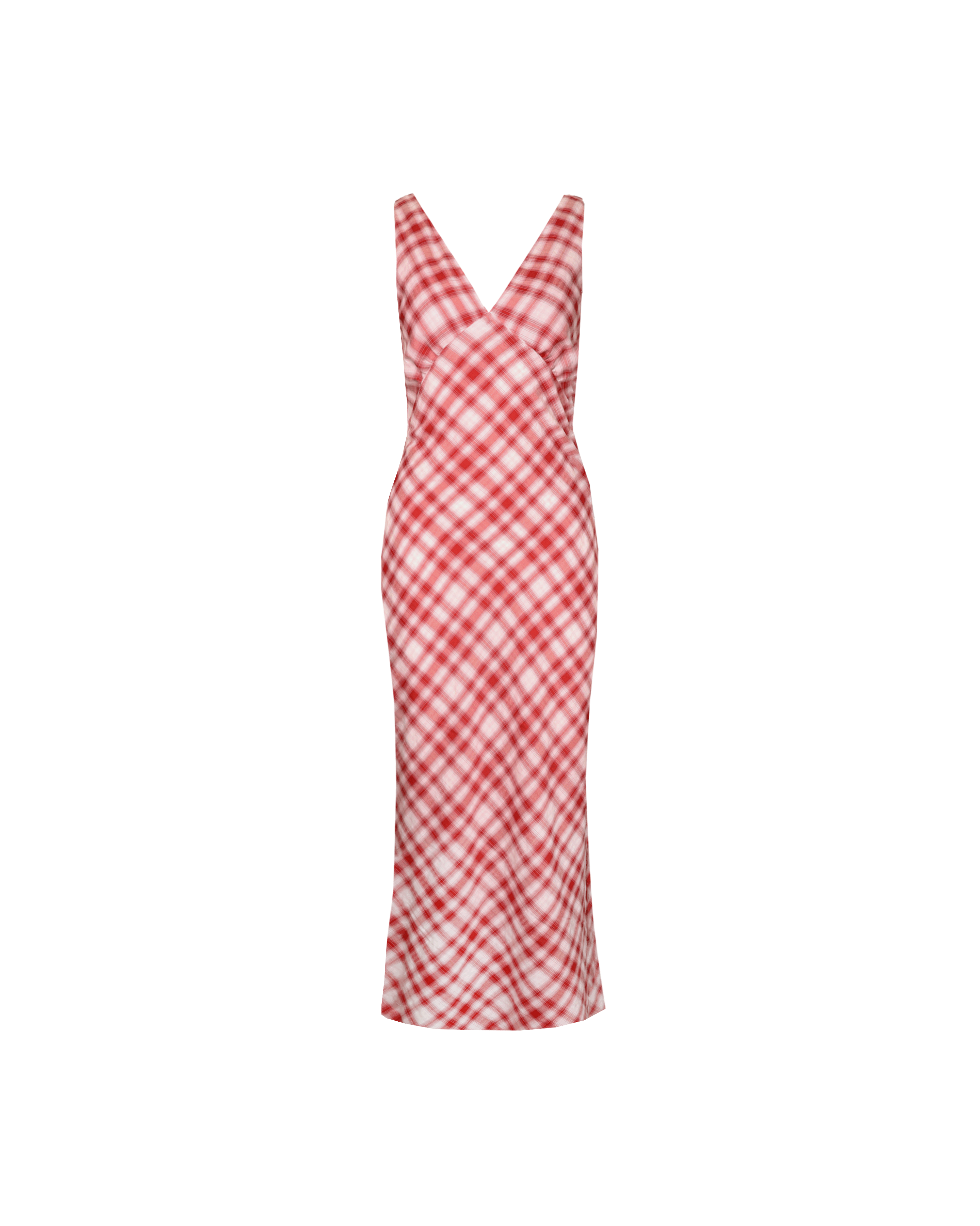 ESME GINGHAM SLIP DRESS RED CHECK | RUBY