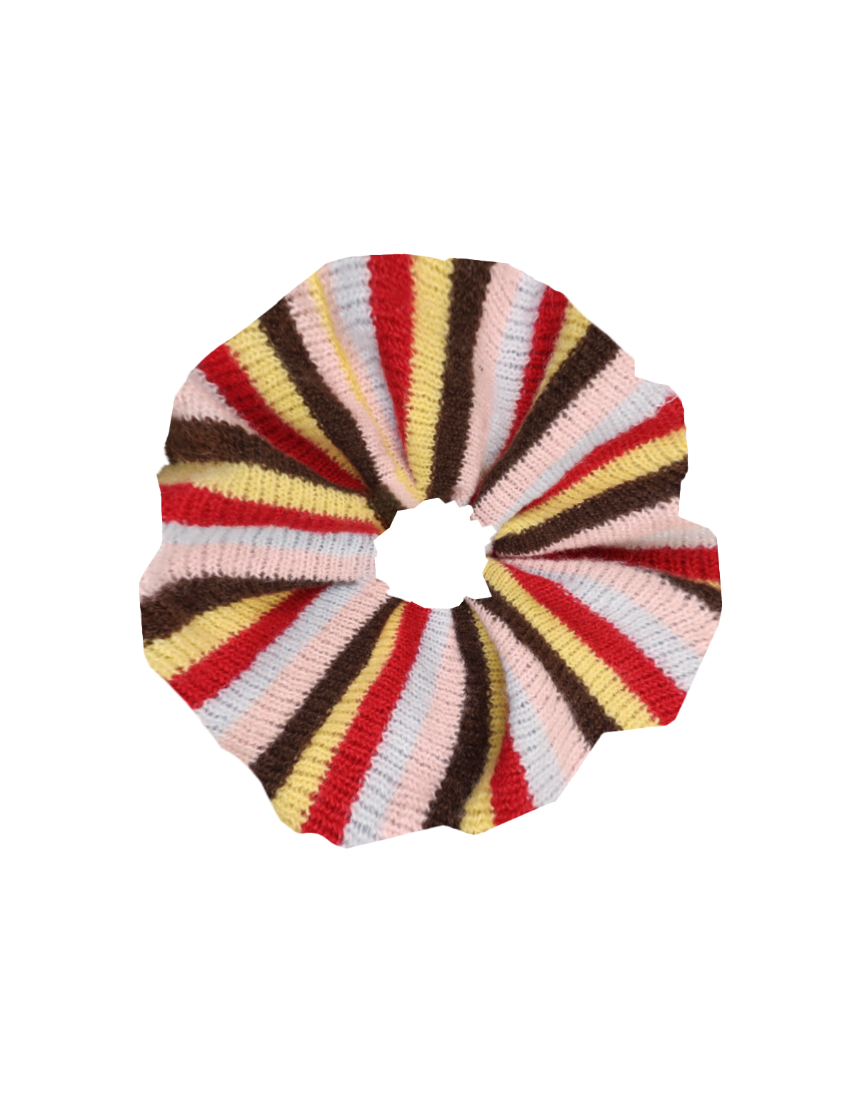 KNIT SCRUNCHIE CANDY STRIPE | RUBY