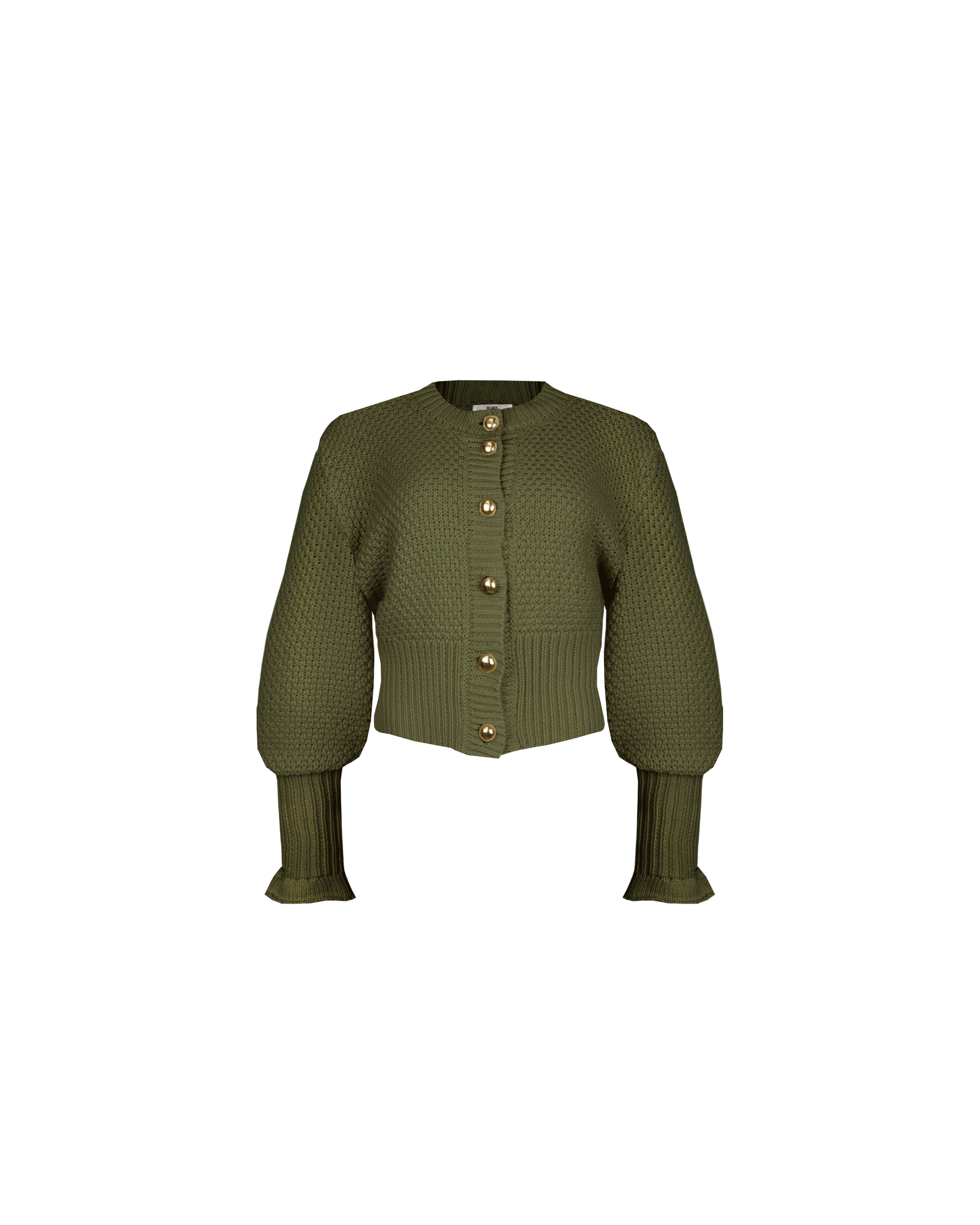 MATILDA COTTON CARDIGAN KHAKI | RUBY