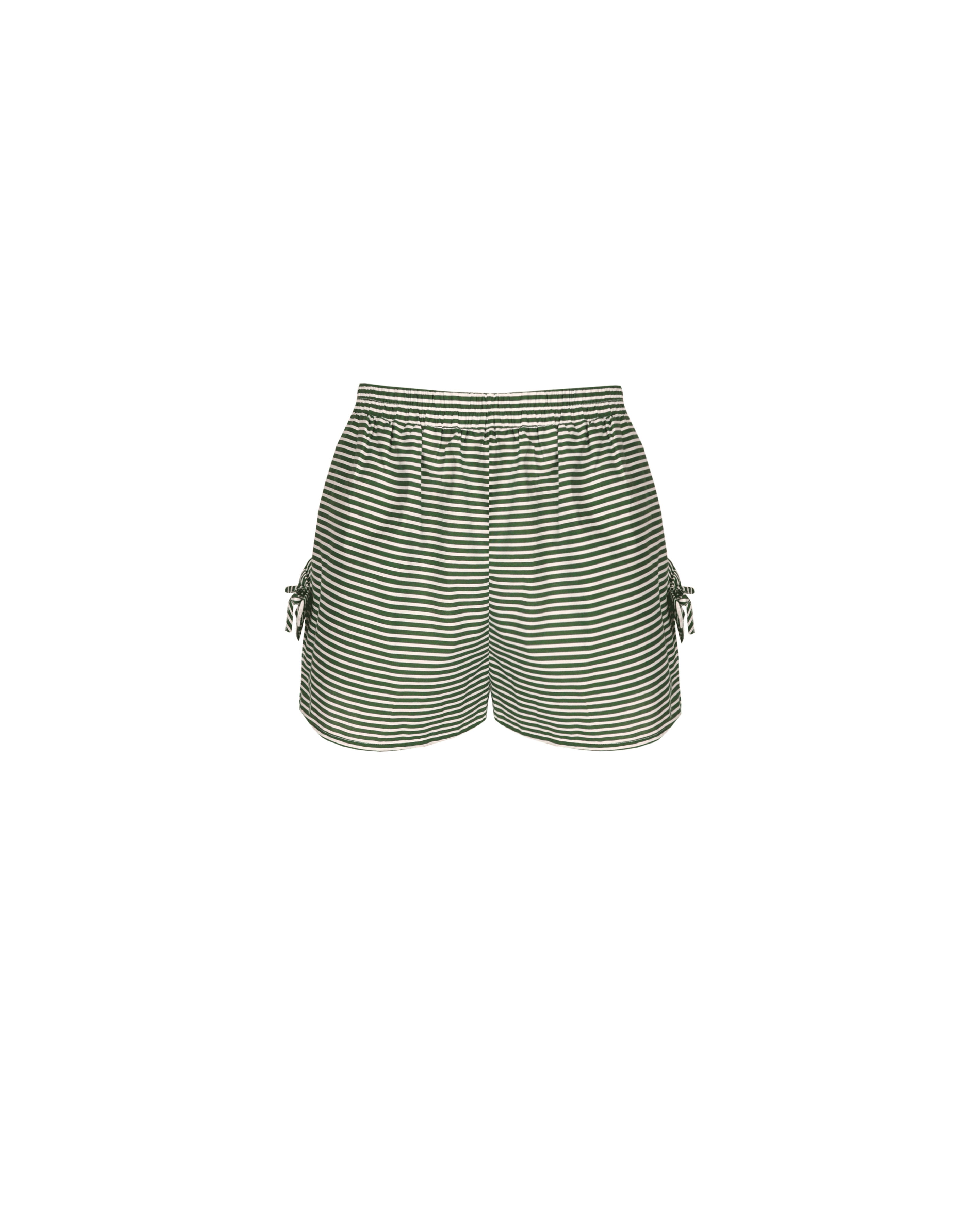 RAQUEL BOW SHORT DARK GREEN STRIPE | RUBY