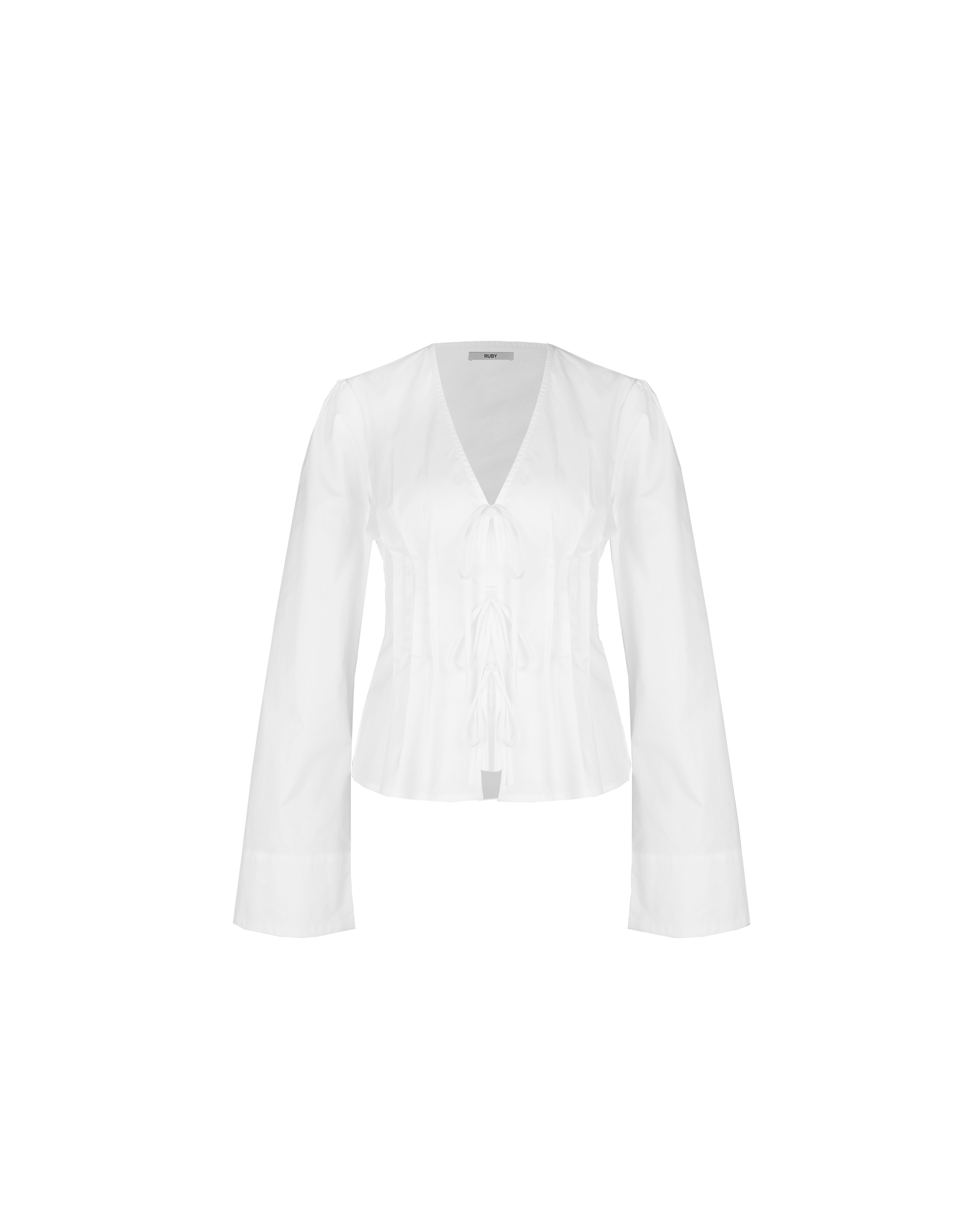 SIMONA LONG SLEEVE BLOUSE WHITE | RUBY