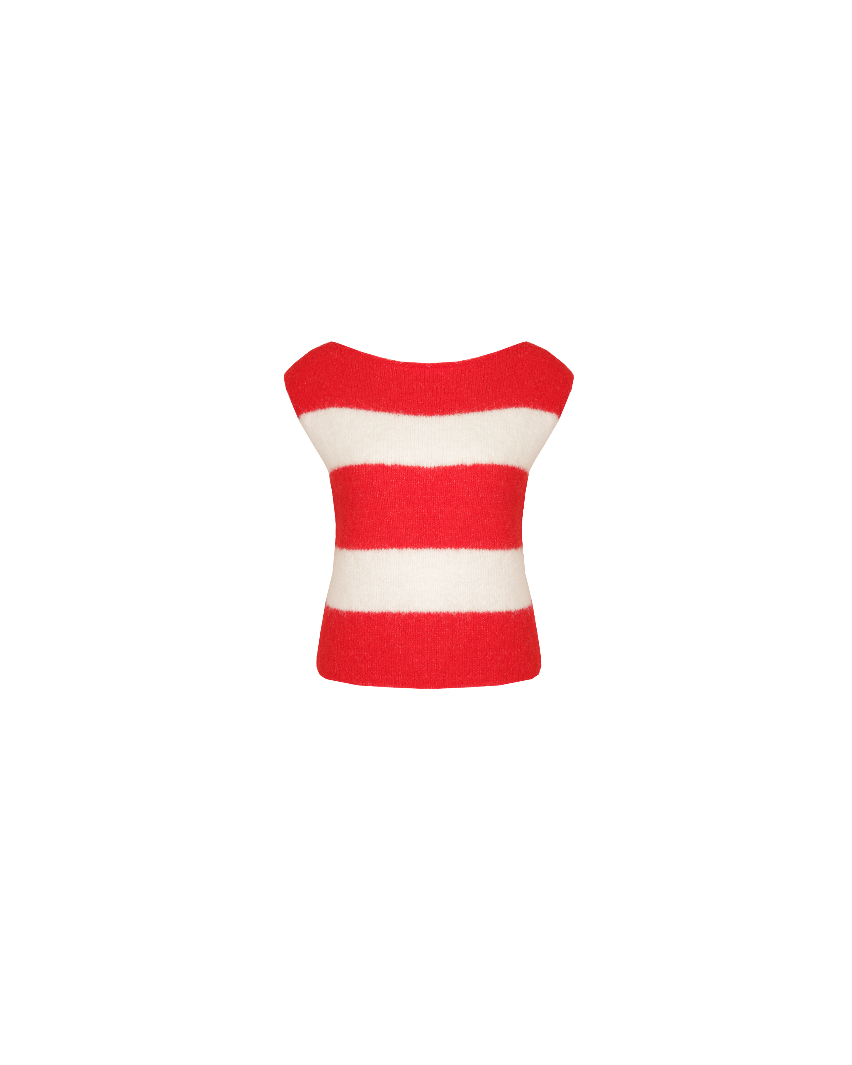 MILO VEST CHERRY STRIPE | RUBY