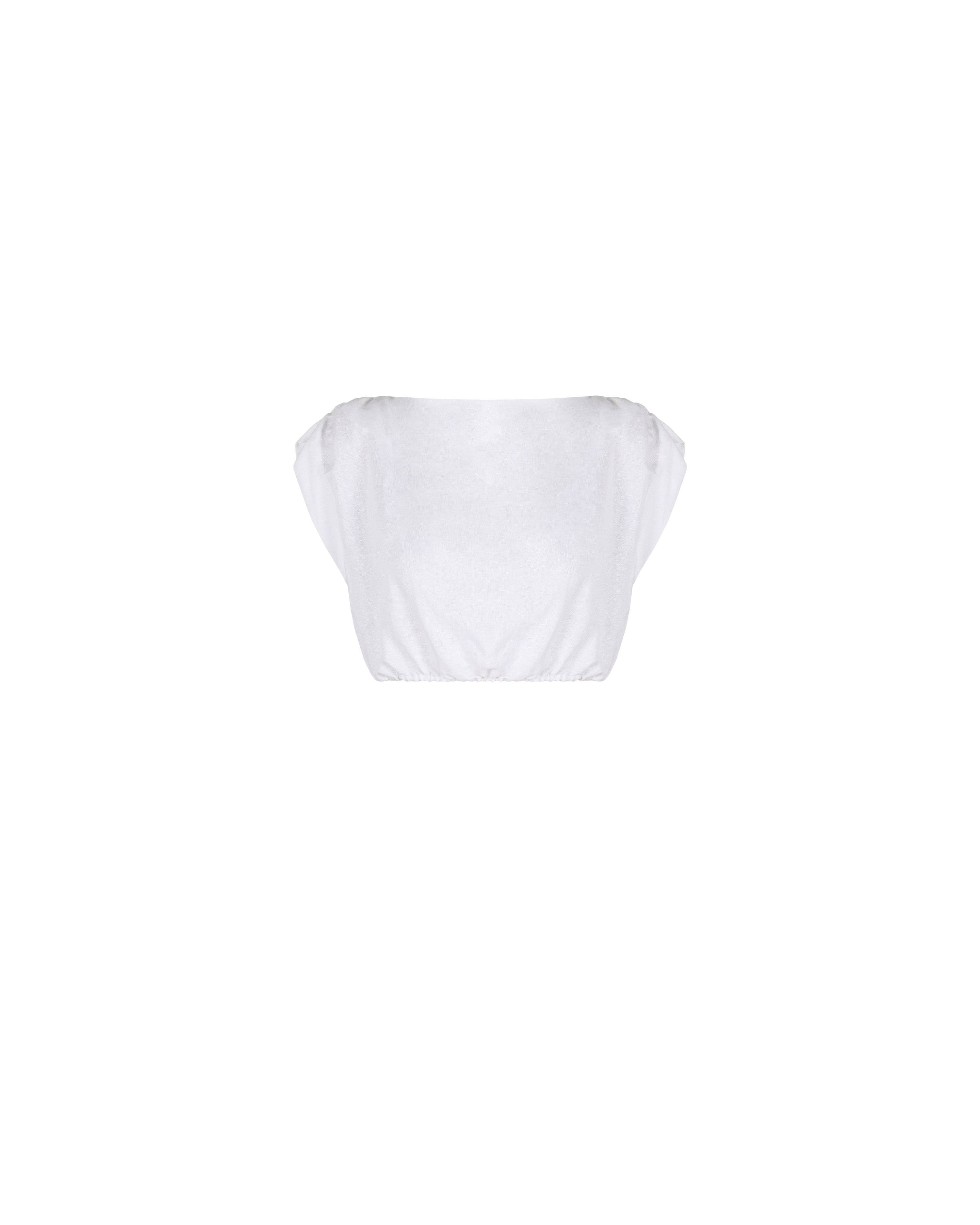 BONITA LINEN CROP WHITE | RUBY