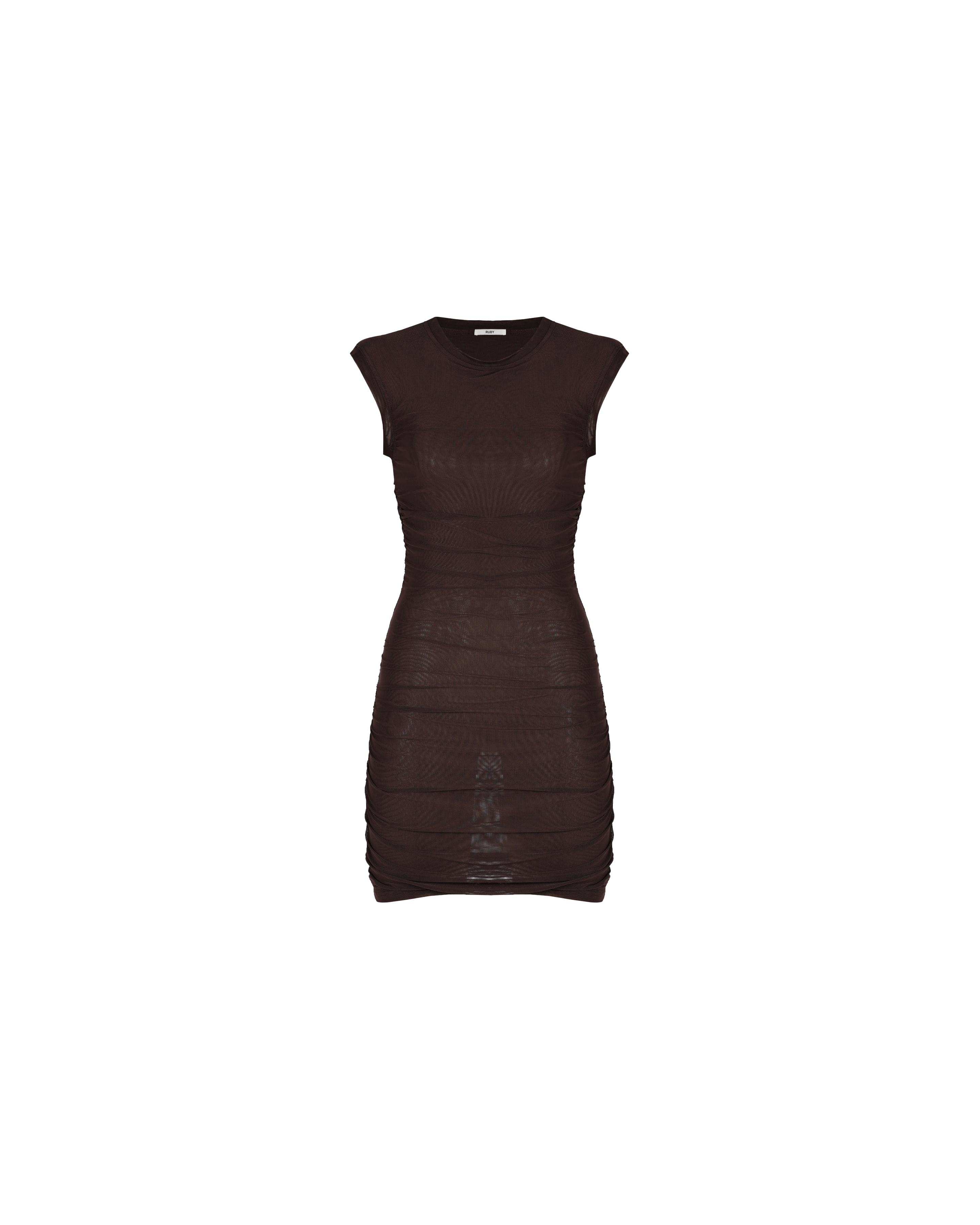 BOUNCE MESH TANK MINIDRESS JAVA | RUBY