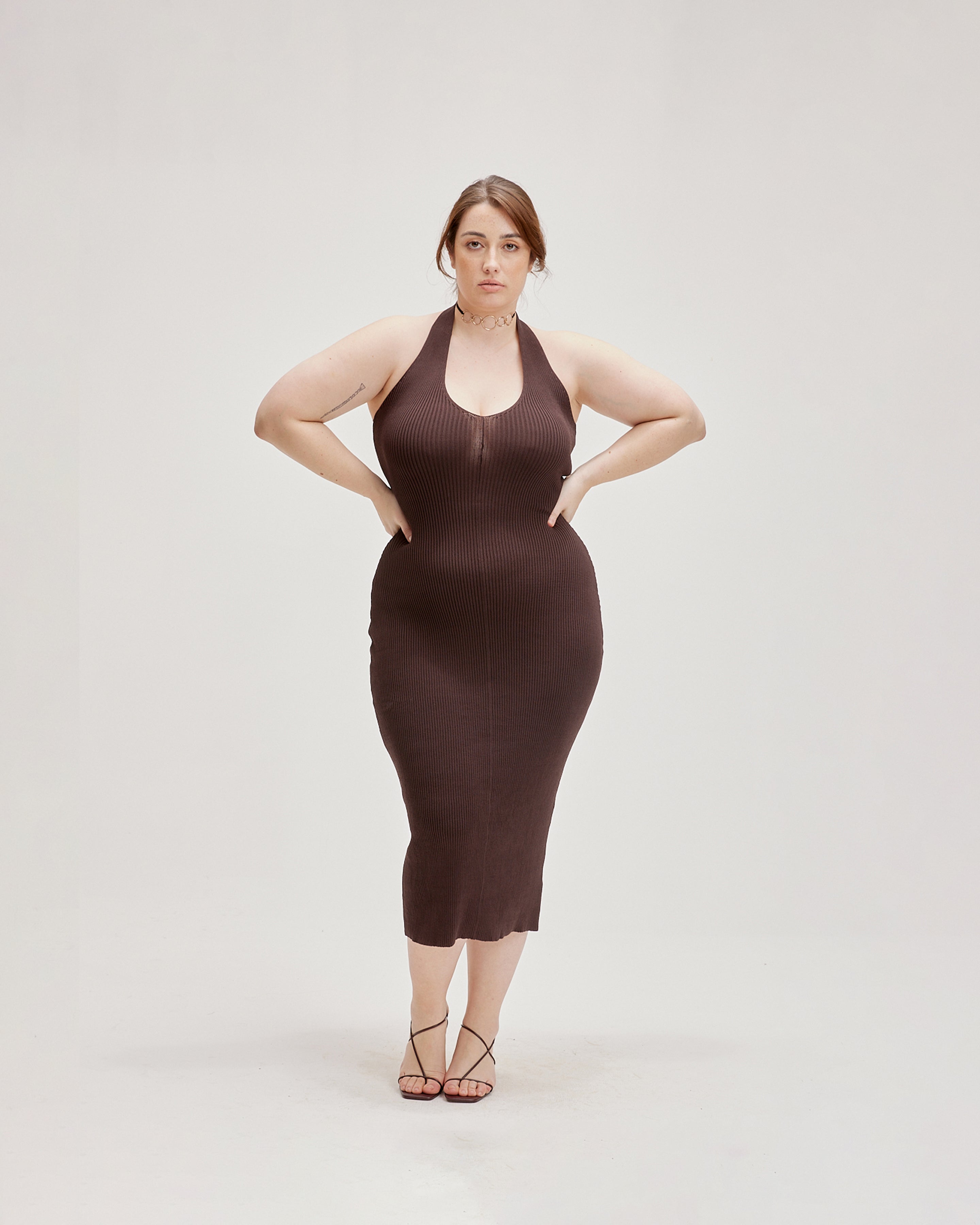 MILANO HALTER DRESS JAVA | RUBY