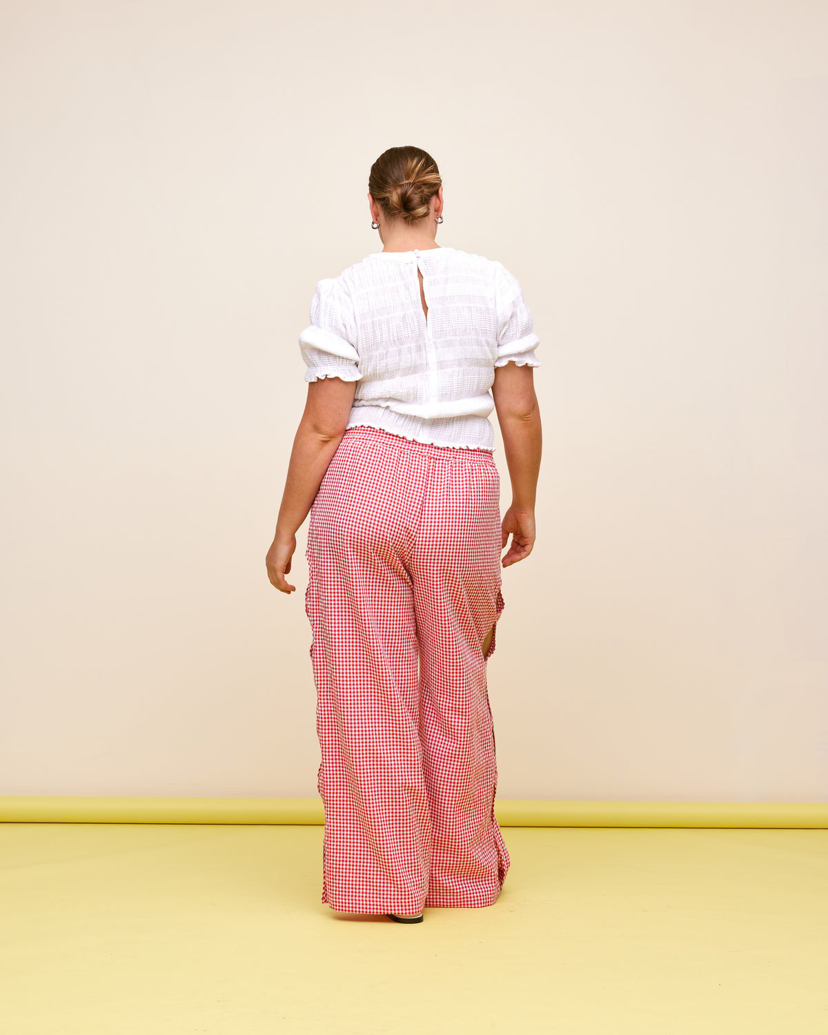 TRULLI PANT RED GINGHAM | RUBY