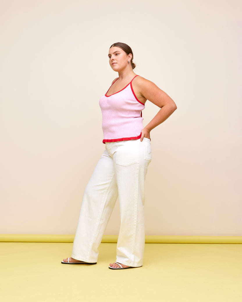 RINA TANK PINK CHERRY | RUBY