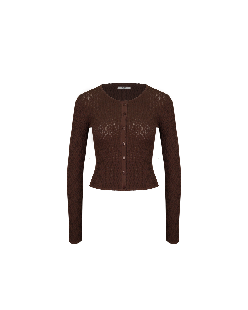 BEAU CARDIGAN JAVA | RUBY