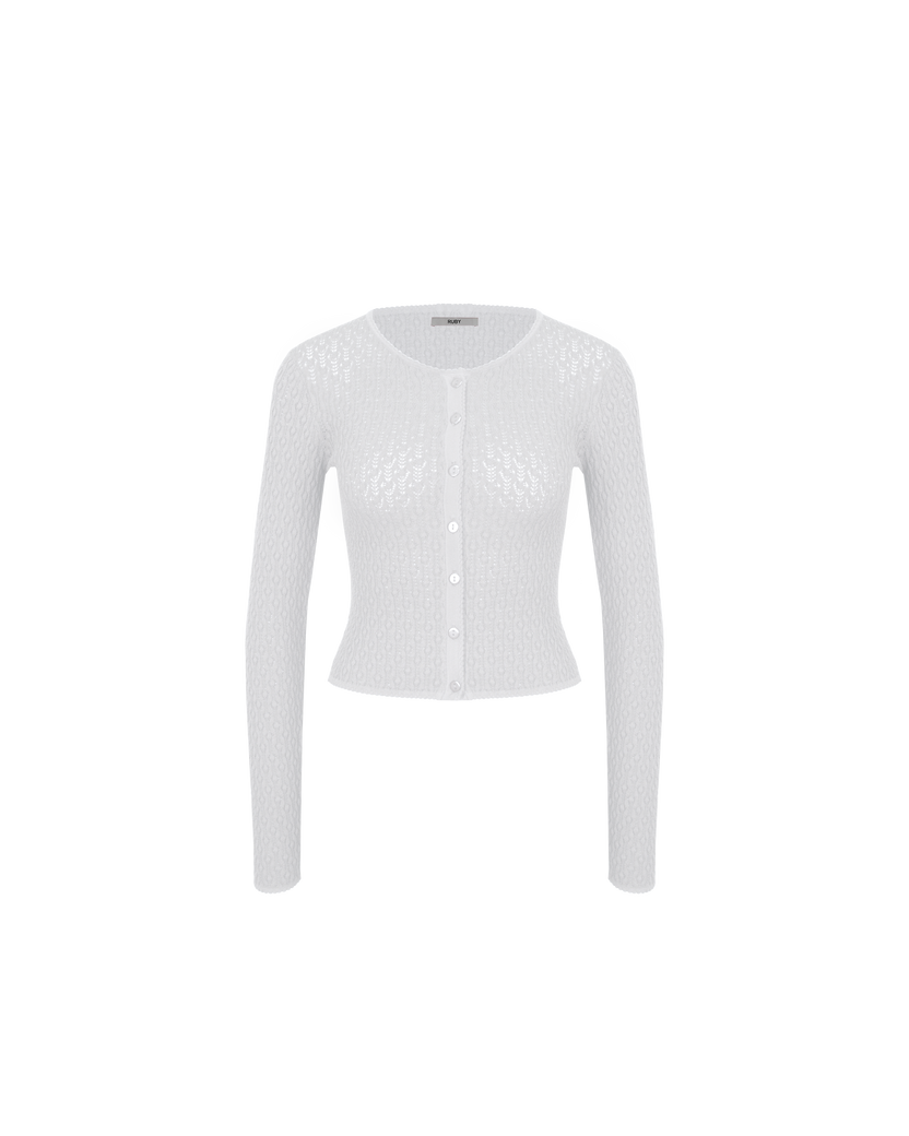 BEAU CARDIGAN WHITE | RUBY
