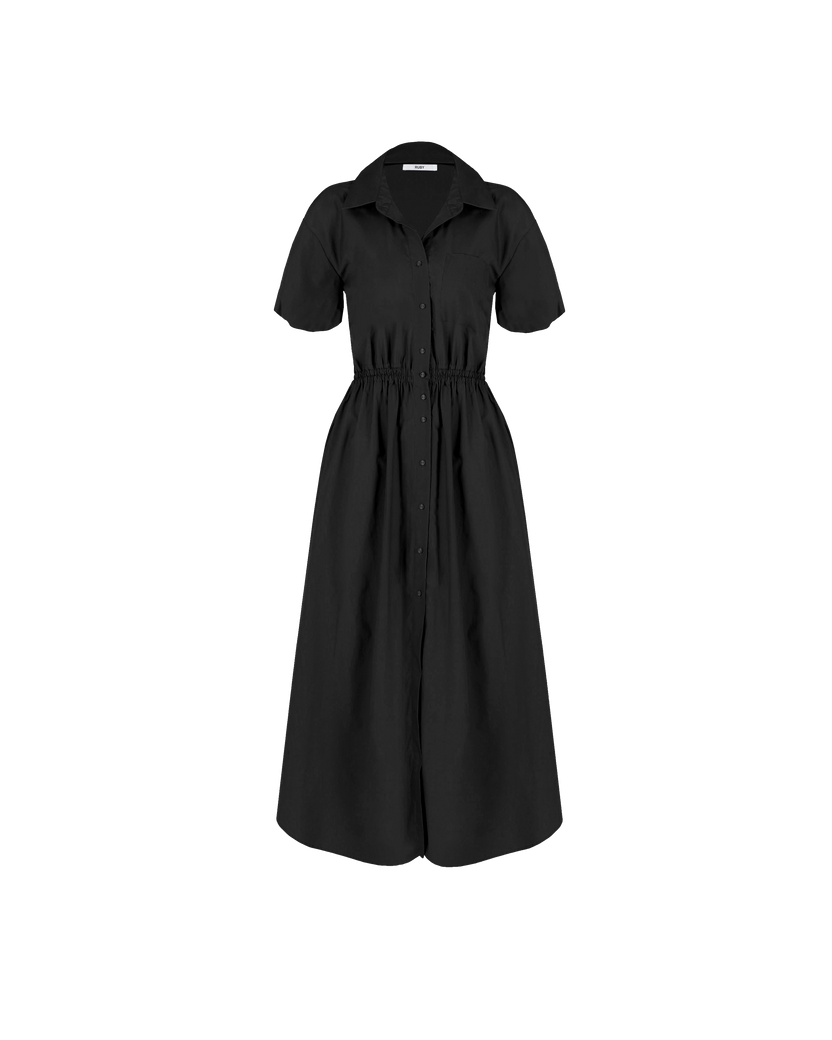 COMET SHIRT DRESS BLACK | RUBY