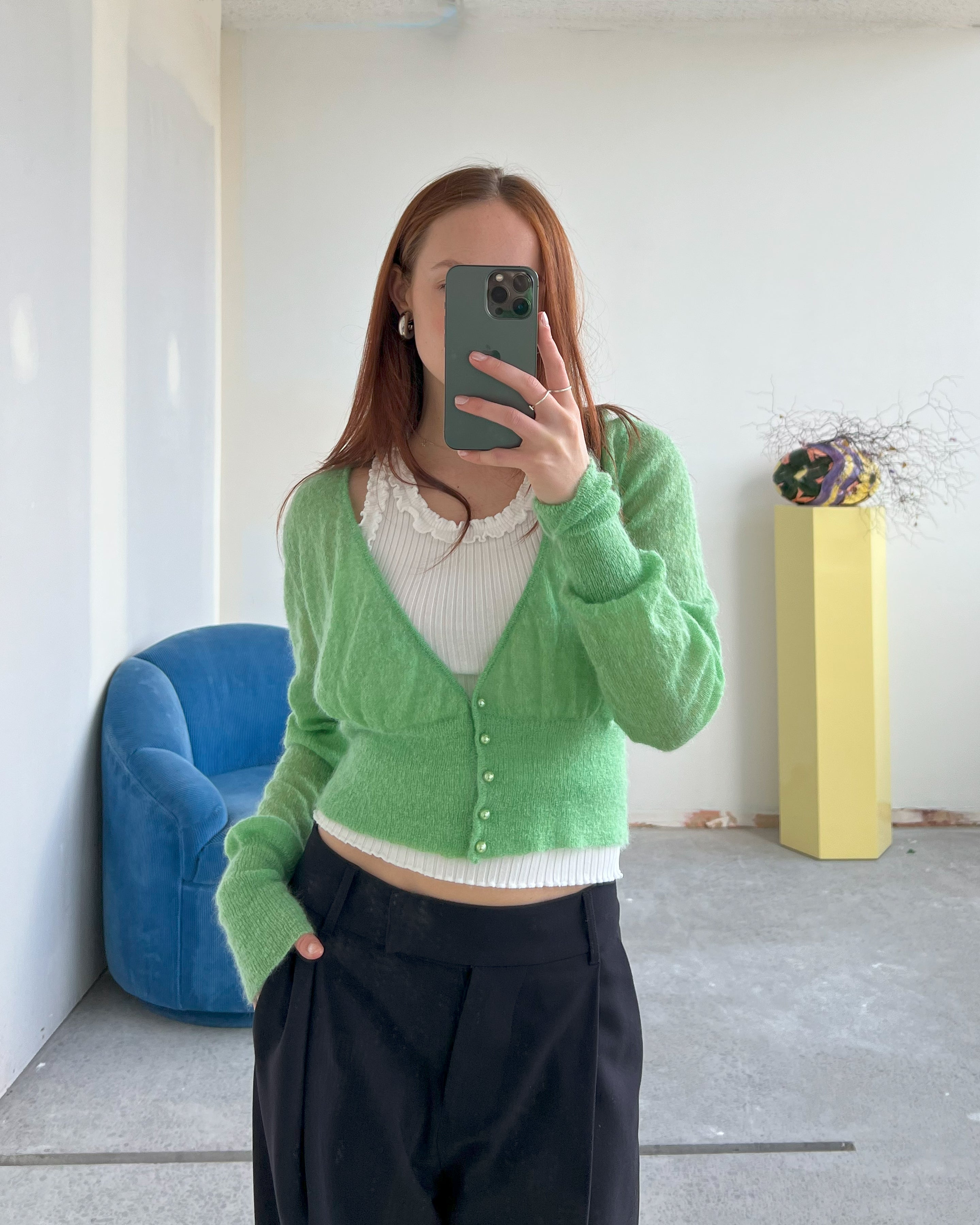 RSR SAMPLE 3194 CROPPED BODICE CARDIGAN | RUBY