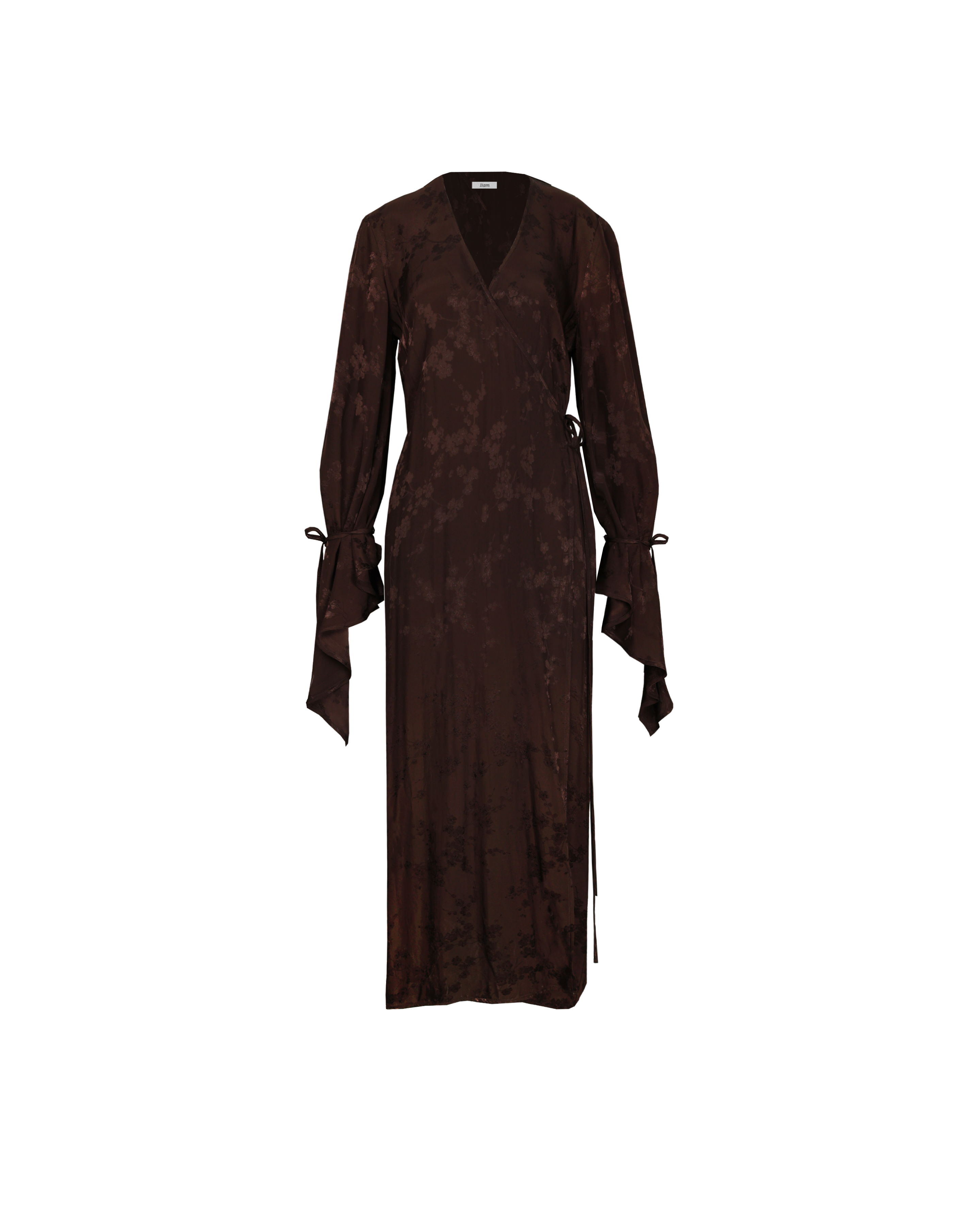 DAPHNE WRAP GOWN JAVA JACQUARD | RUBY