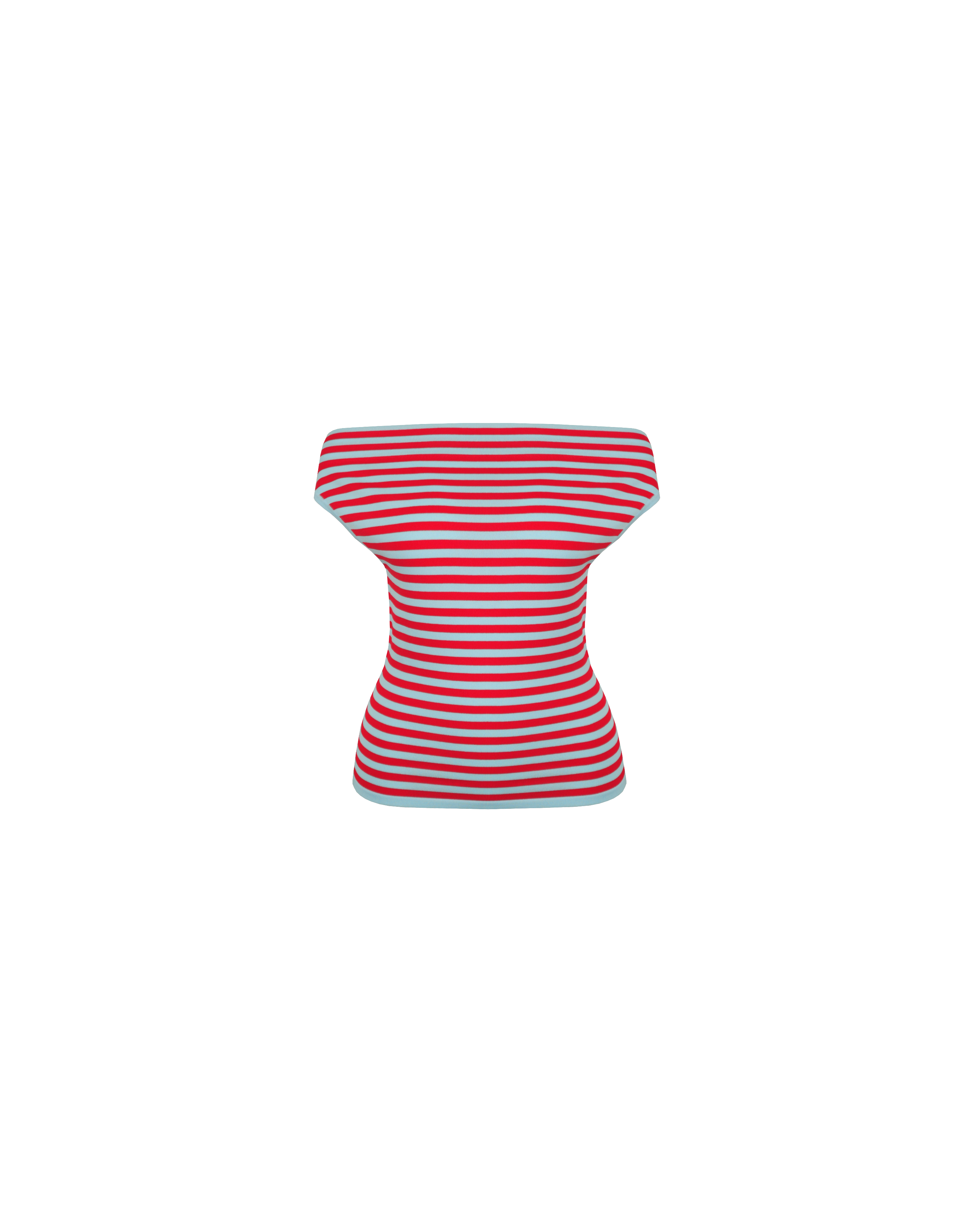 EMMA KNIT TOP RED BLUE STRIPE | RUBY