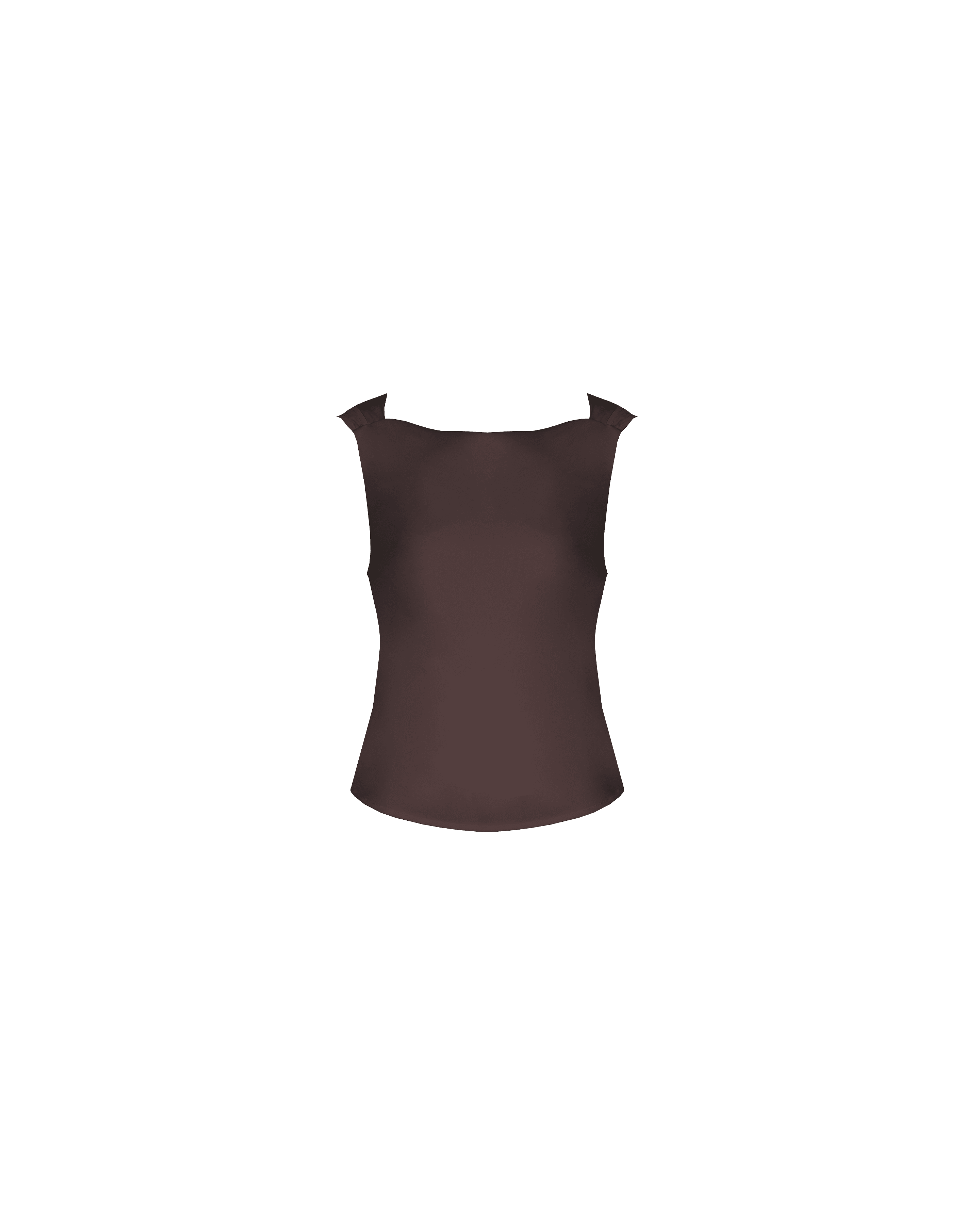 FIREBIRD COWL SLEEVELESS TOP ESPRESSO | RUBY