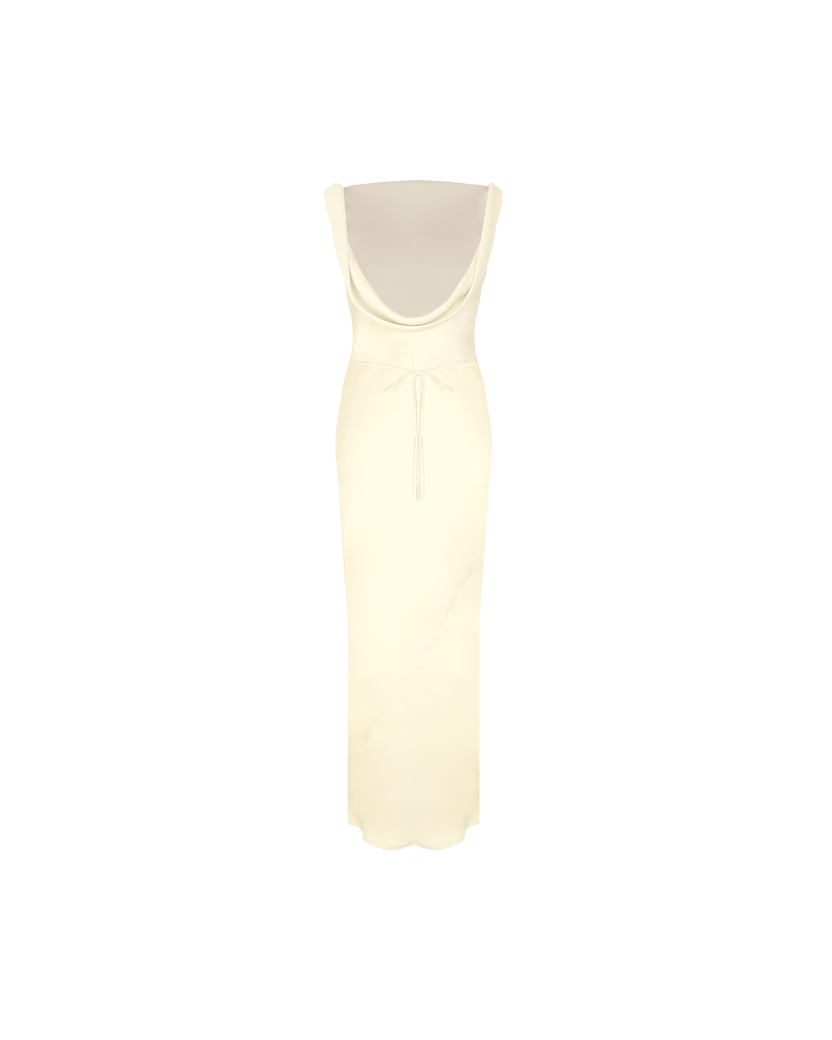 FIREBIRD COWL GOWN BUTTER | RUBY