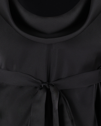FIREBIRD SATIN COWL TOP BLACK | RUBY