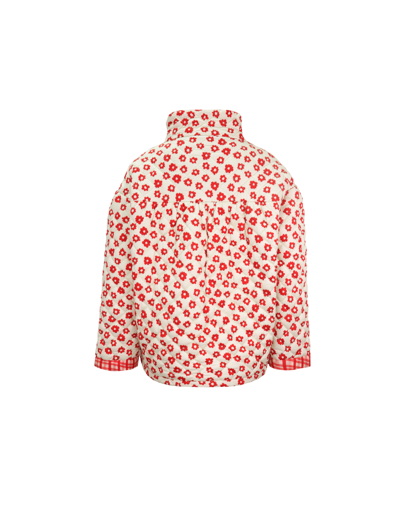 HARRIET JACKET RED DAISY | RUBY