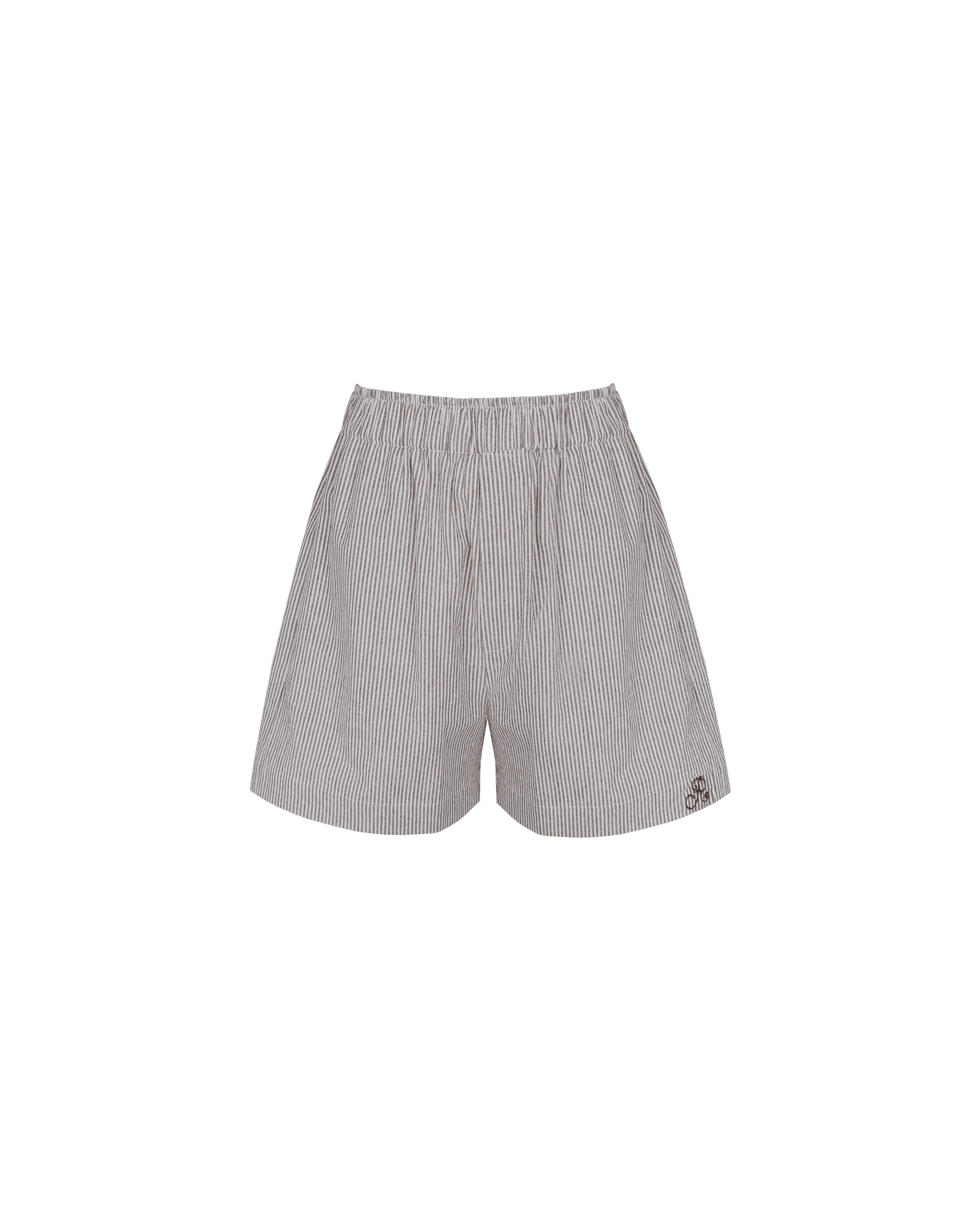 IDA SHORT BROWN STRIPE | RUBY