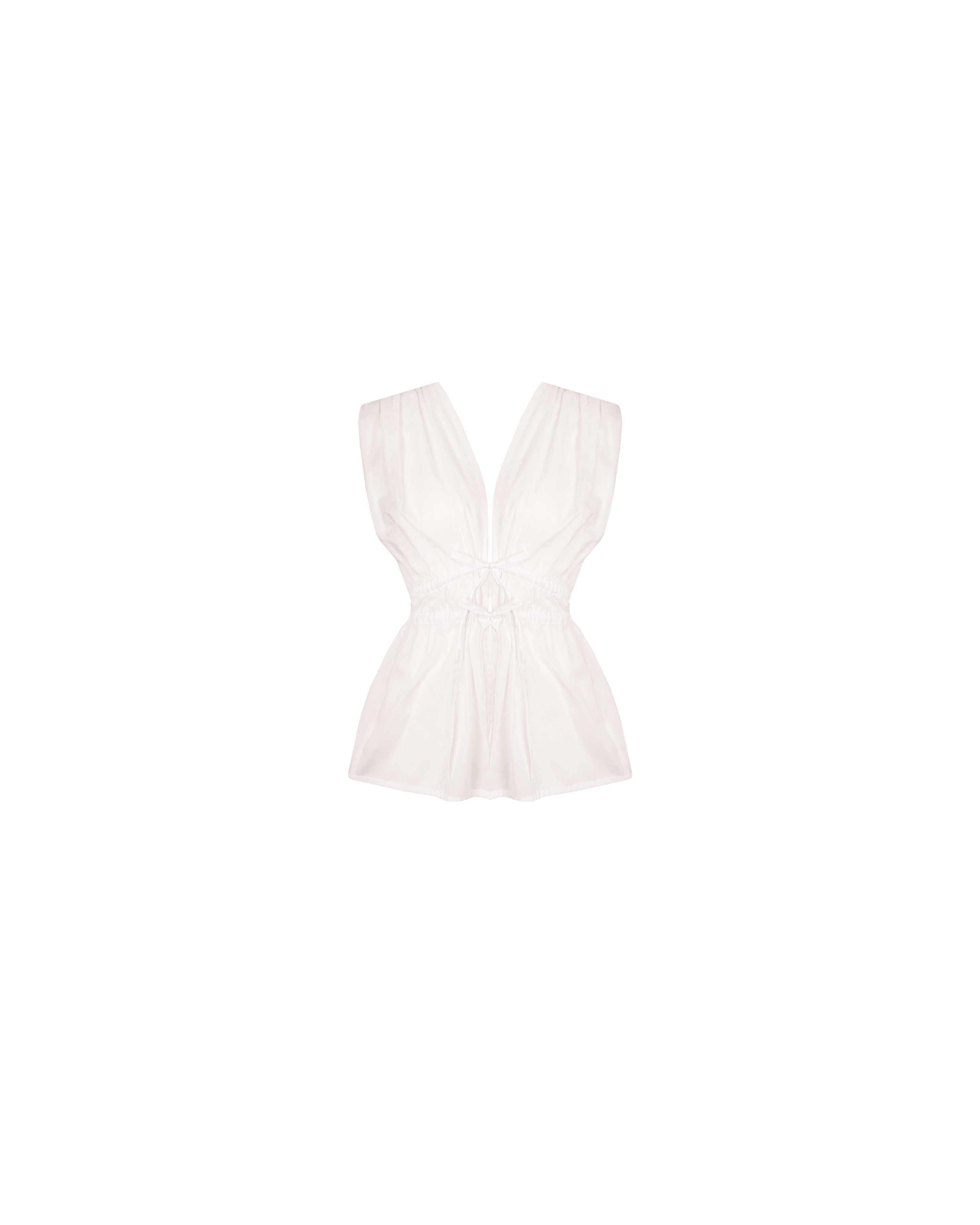 JEWEL TIE TOP WHITE | RUBY