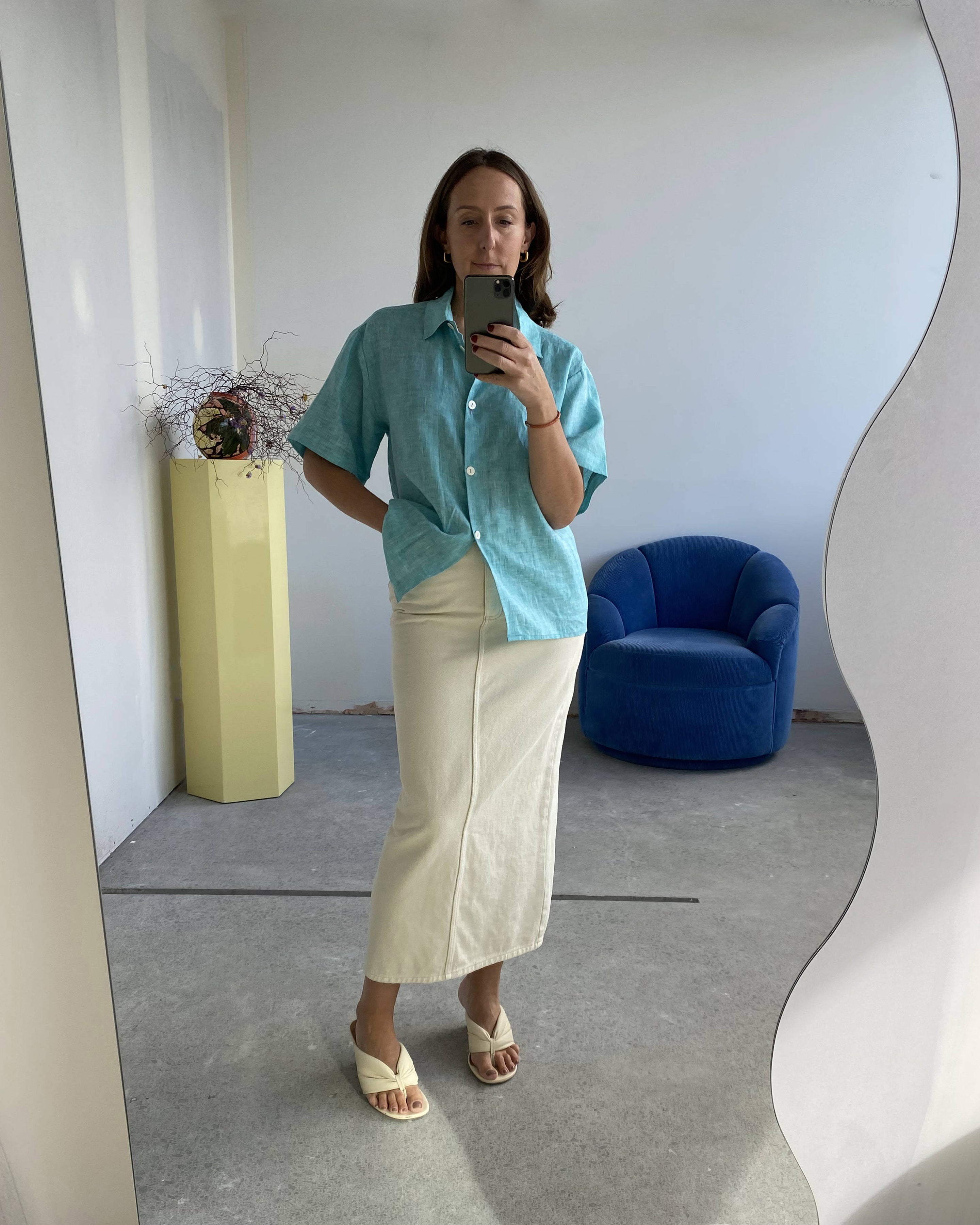 RSR SAMPLE 3290 KOS LINEN SHIRT | RUBY