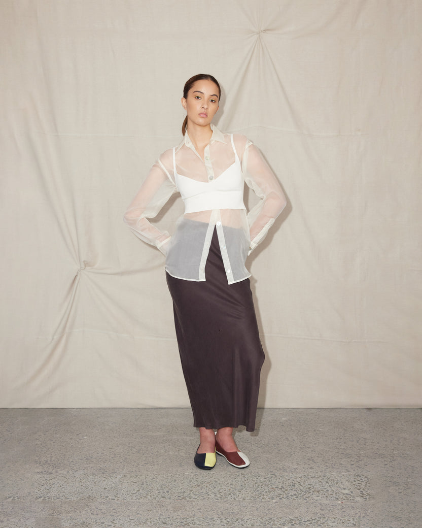 JOHARI SKIRT CHOCOLATE | RUBY