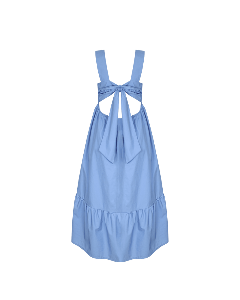 MARGIE TIE-BACK DRESS CORNFLOWER | RUBY