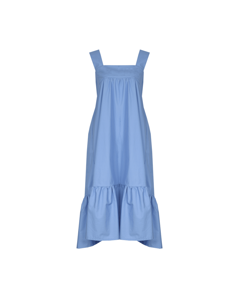 MARGIE TIE-BACK DRESS CORNFLOWER | RUBY