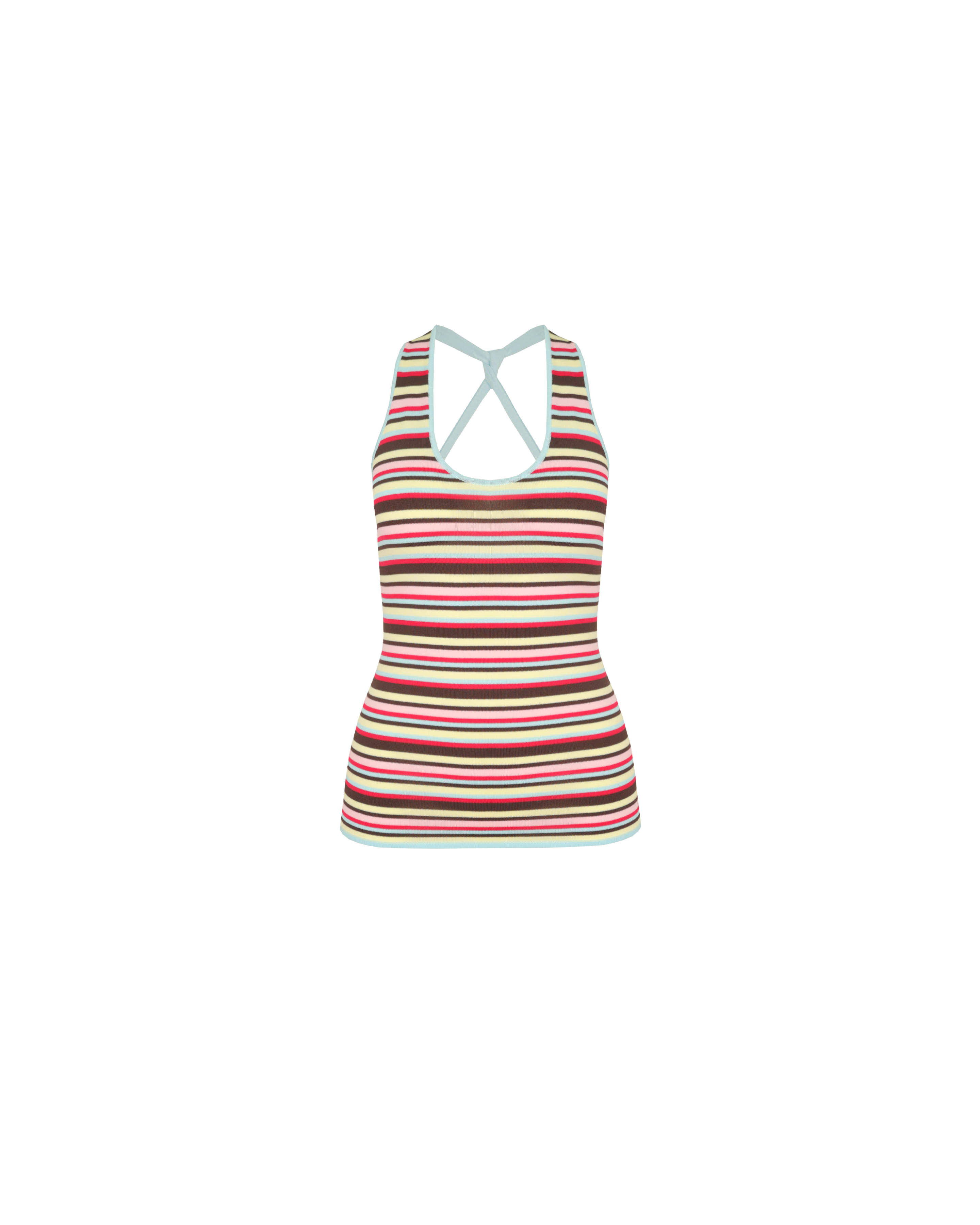 MARLA HALTER TOP CANDY STRIPE | RUBY