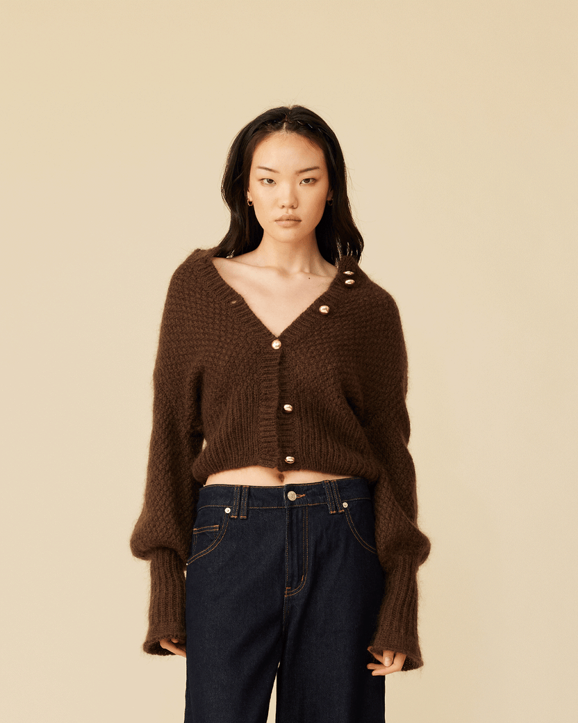 MATILDA CARDIGAN COCOA | RUBY