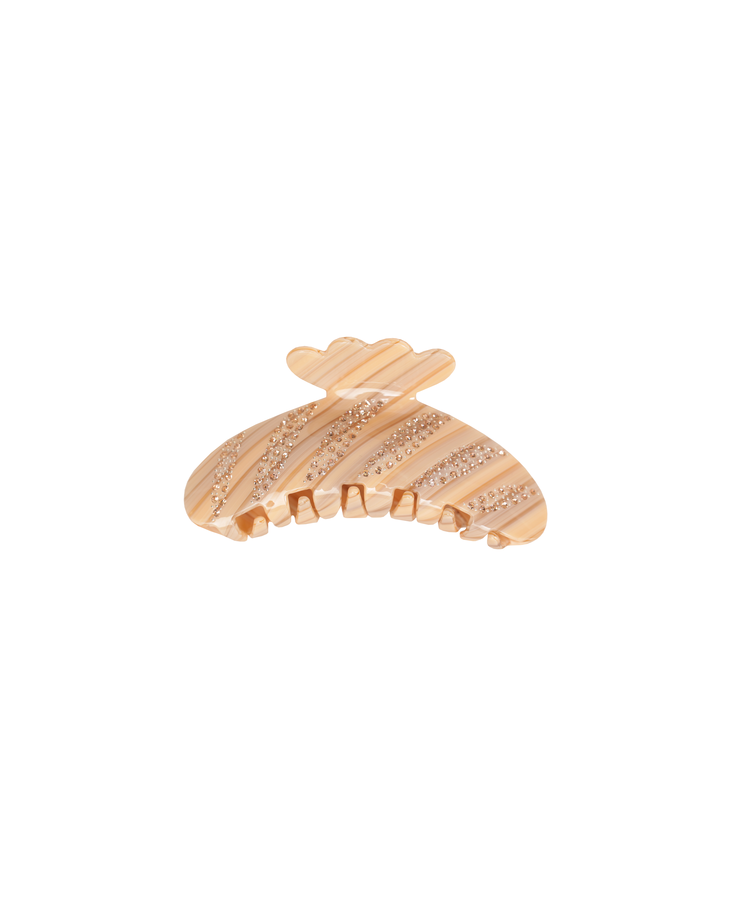 WAVE SPARKLE HAIR CLAW NATURAL STRIPE | RUBY