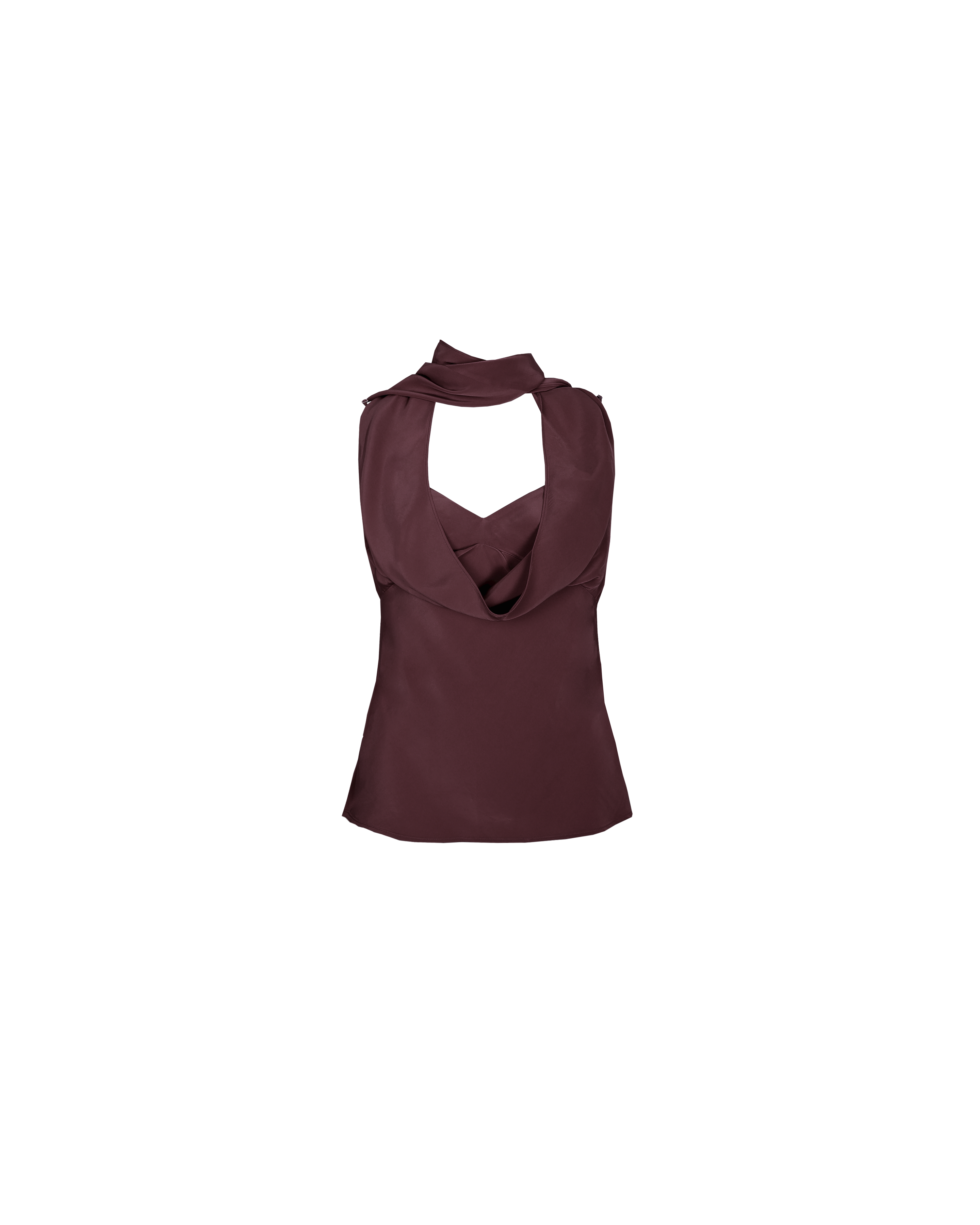 RILEY SATIN SASH CAMISOLE WINE | RUBY
