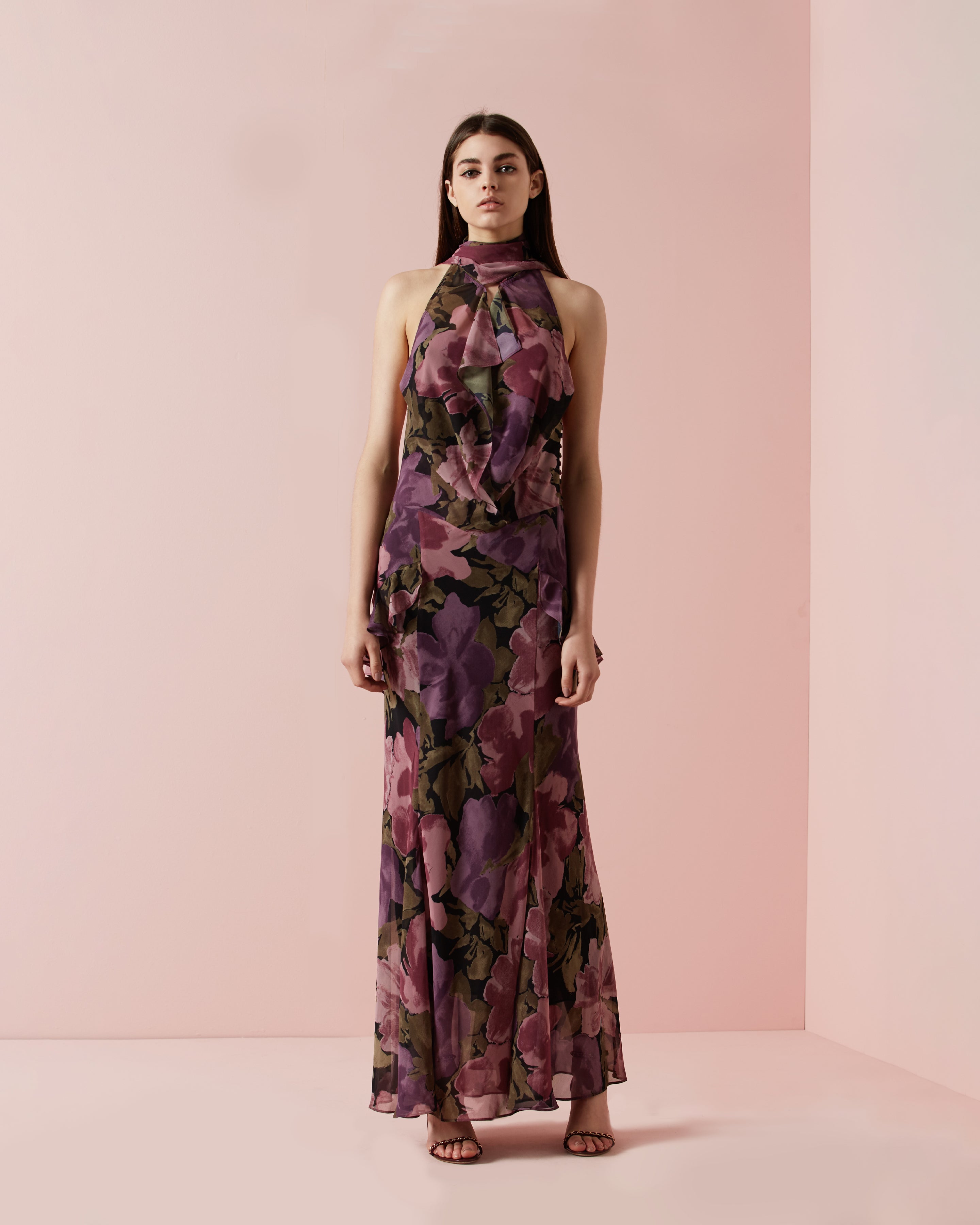 BELLADONNA GOWN FLORAL | RUBY