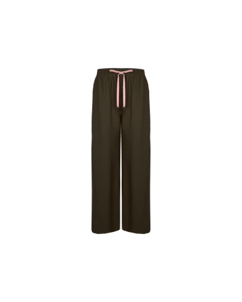 CORVETTE TROUSER DARK BROWN PINK | RUBY