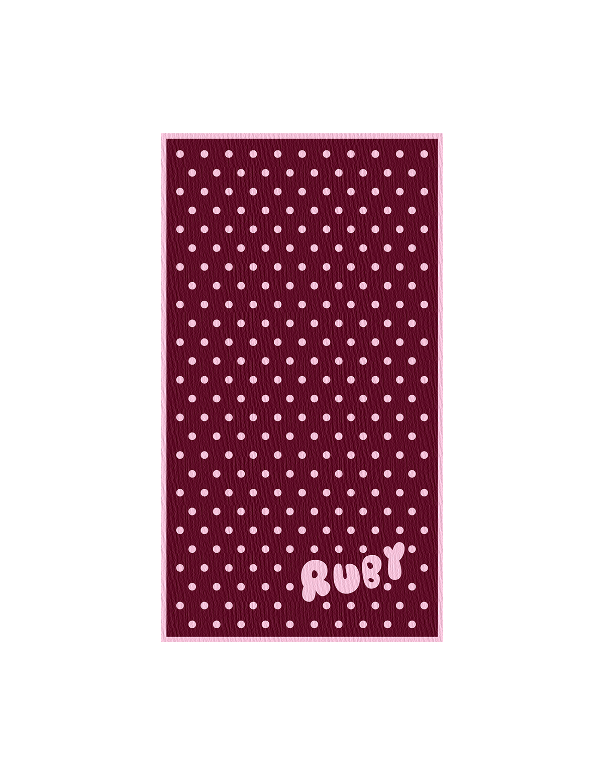 BEACH TOWEL BURGUNDY POLKA DOT | RUBY