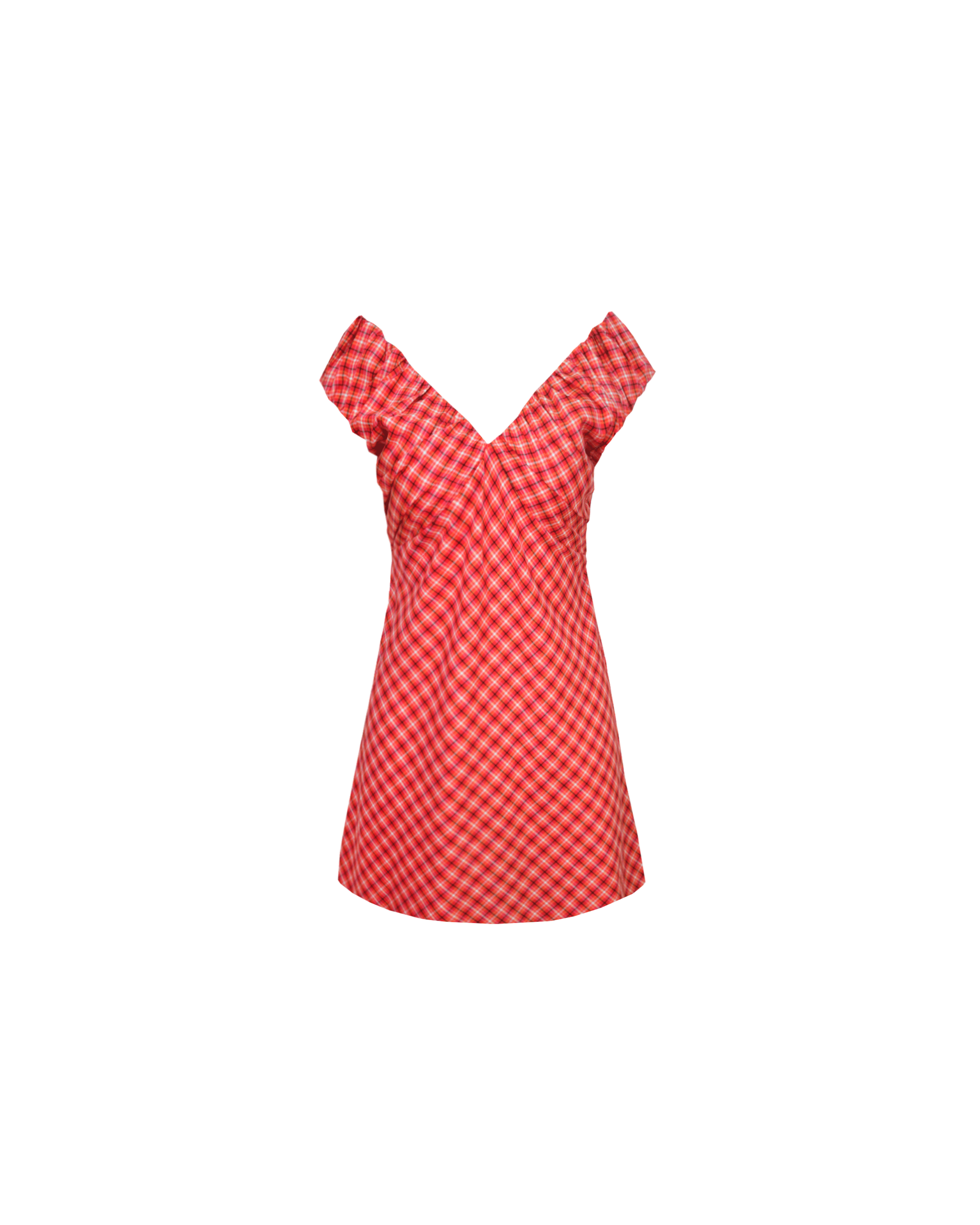RAQUEL MINI DRESS RED TARTAN | RUBY