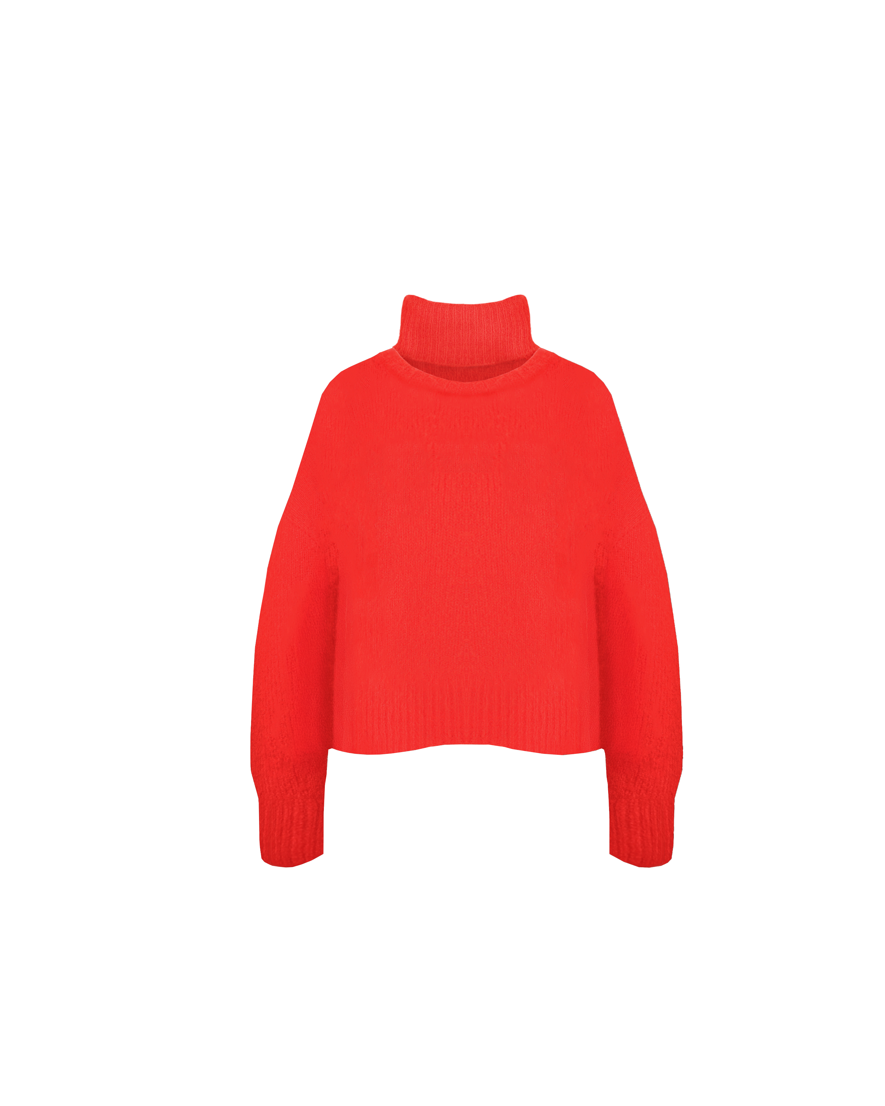 RHEA TURTLENECK SWEATER RED | RUBY