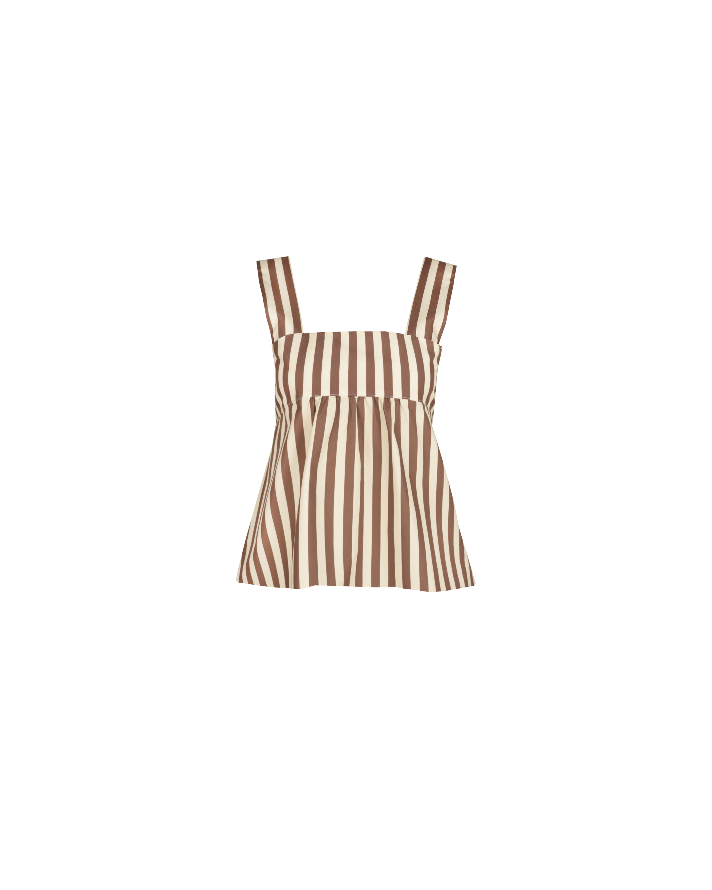 MARGIE TIE-BACK TOP BROWN BUTTER STRIPE | RUBY