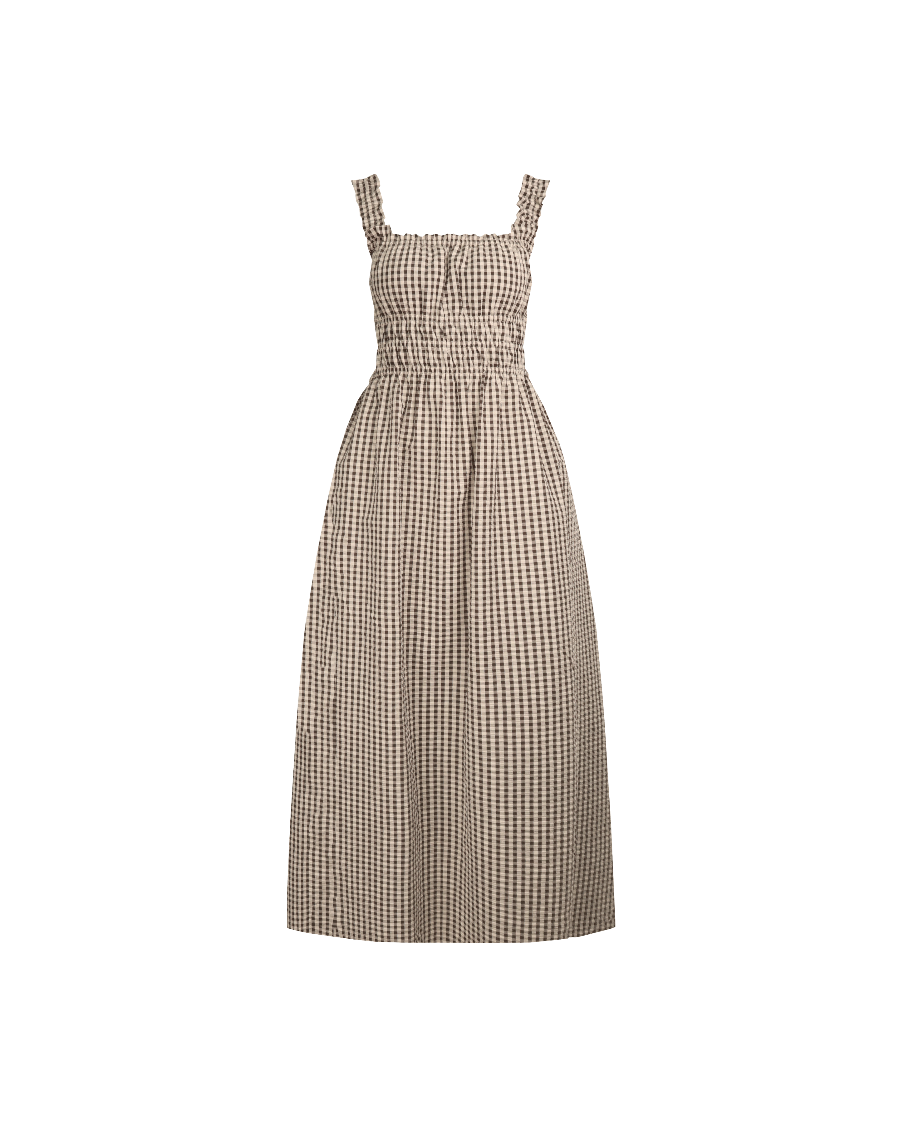 TRULLI DRESS JAVA BUTTER GINGHAM | RUBY