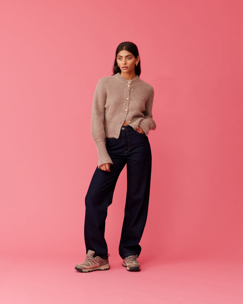 MATILDA CARDIGAN HAZELNUT | RUBY
