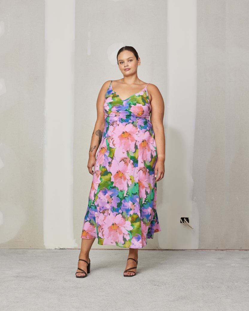 SENSE SILK SLIP DREAM FLORAL | RUBY
