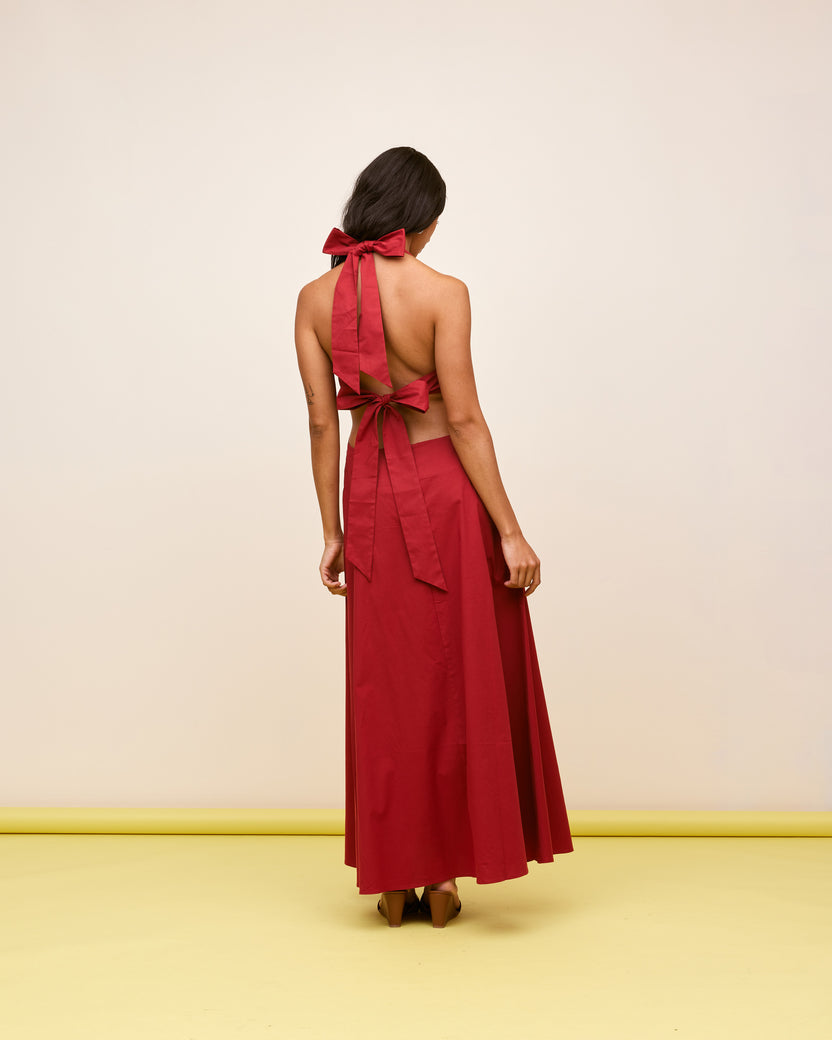 JULES HALTER MAXI DRESS SANGRIA | RUBY