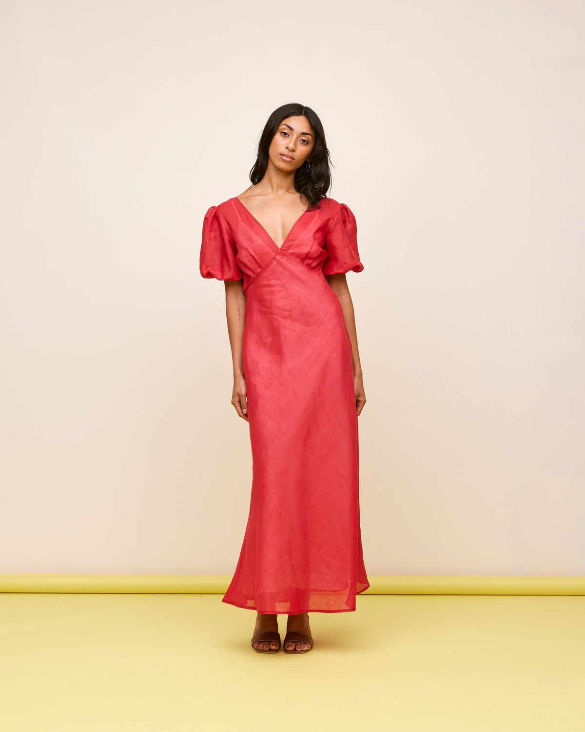 UMA RAMIE DRESS SANGRIA | RUBY