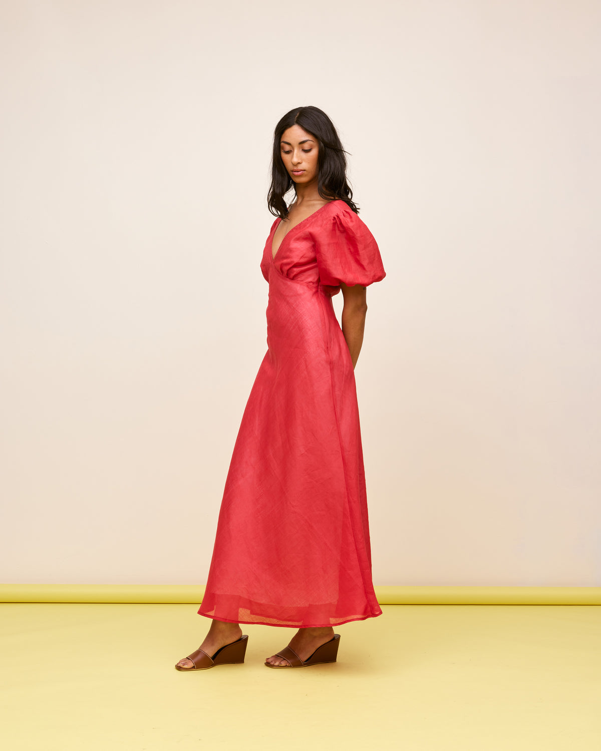 UMA RAMIE DRESS SANGRIA | RUBY