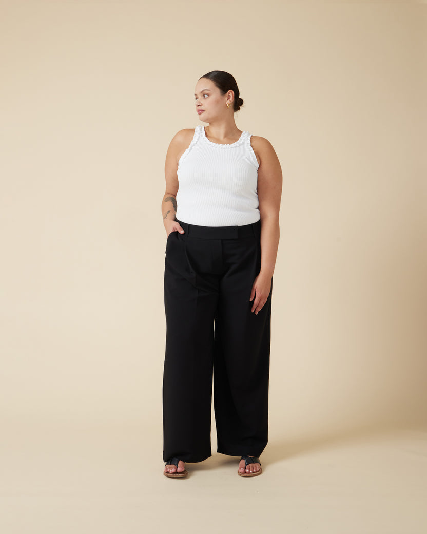 RUE TROUSER BLACK | RUBY