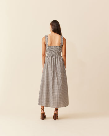 TRULLI DRESS JAVA BUTTER GINGHAM | RUBY