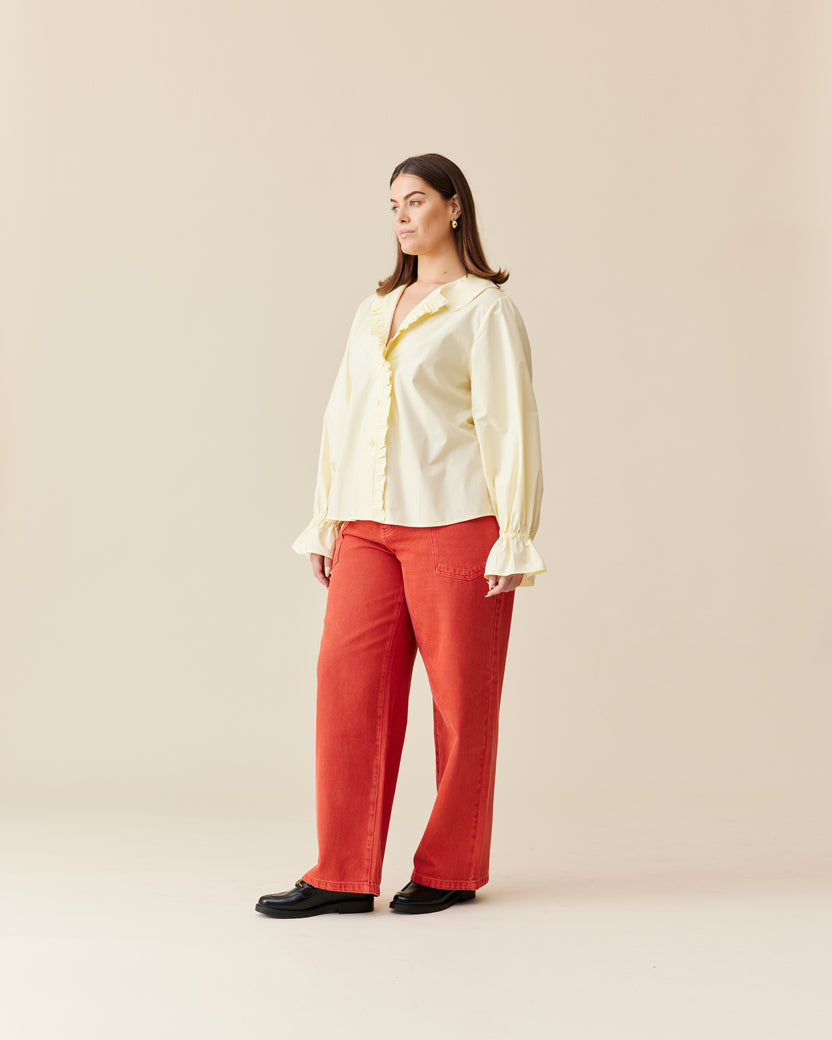 SANDLER RUFFLE SHIRT BUTTER | RUBY